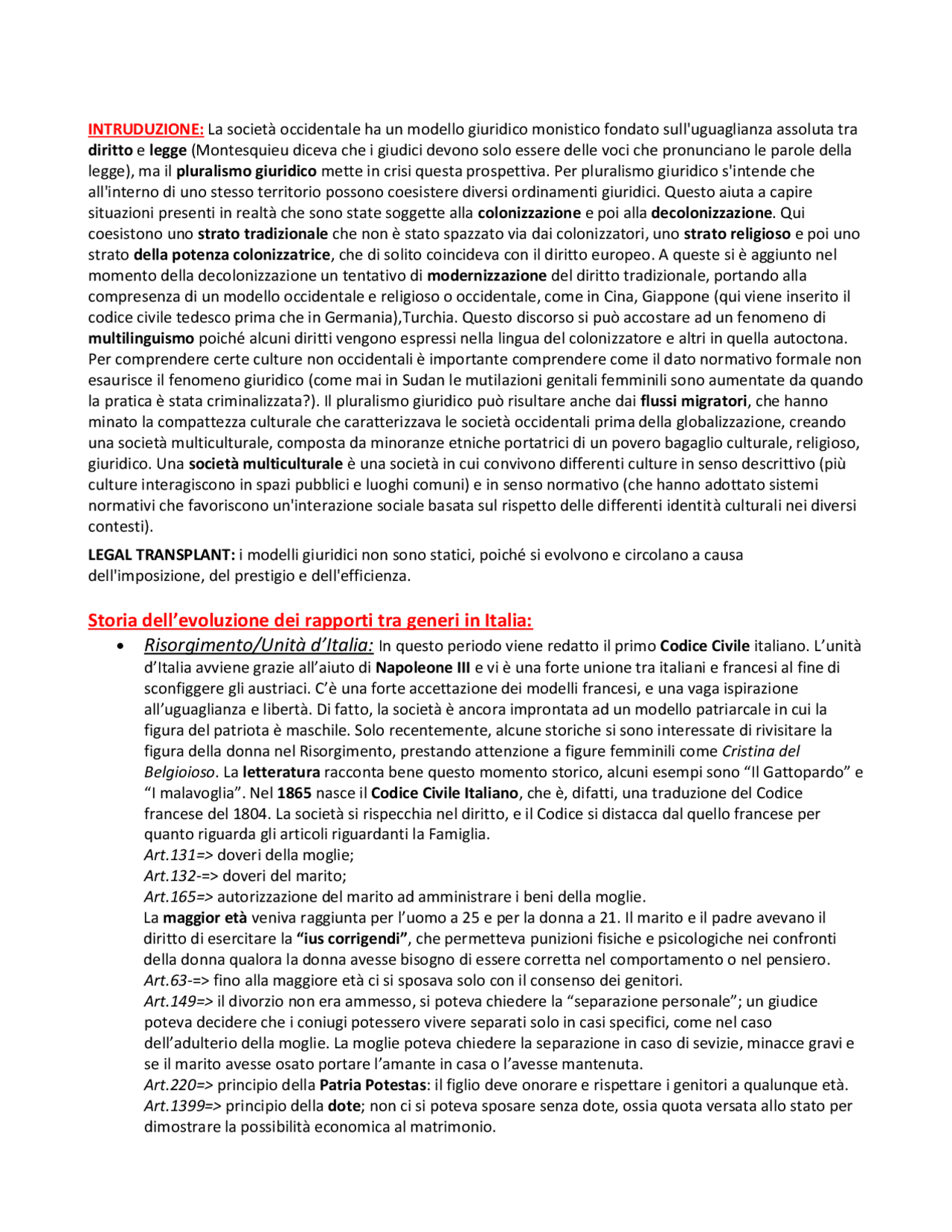 Multilinguismo e multiculturalismo giuridico - Docsity