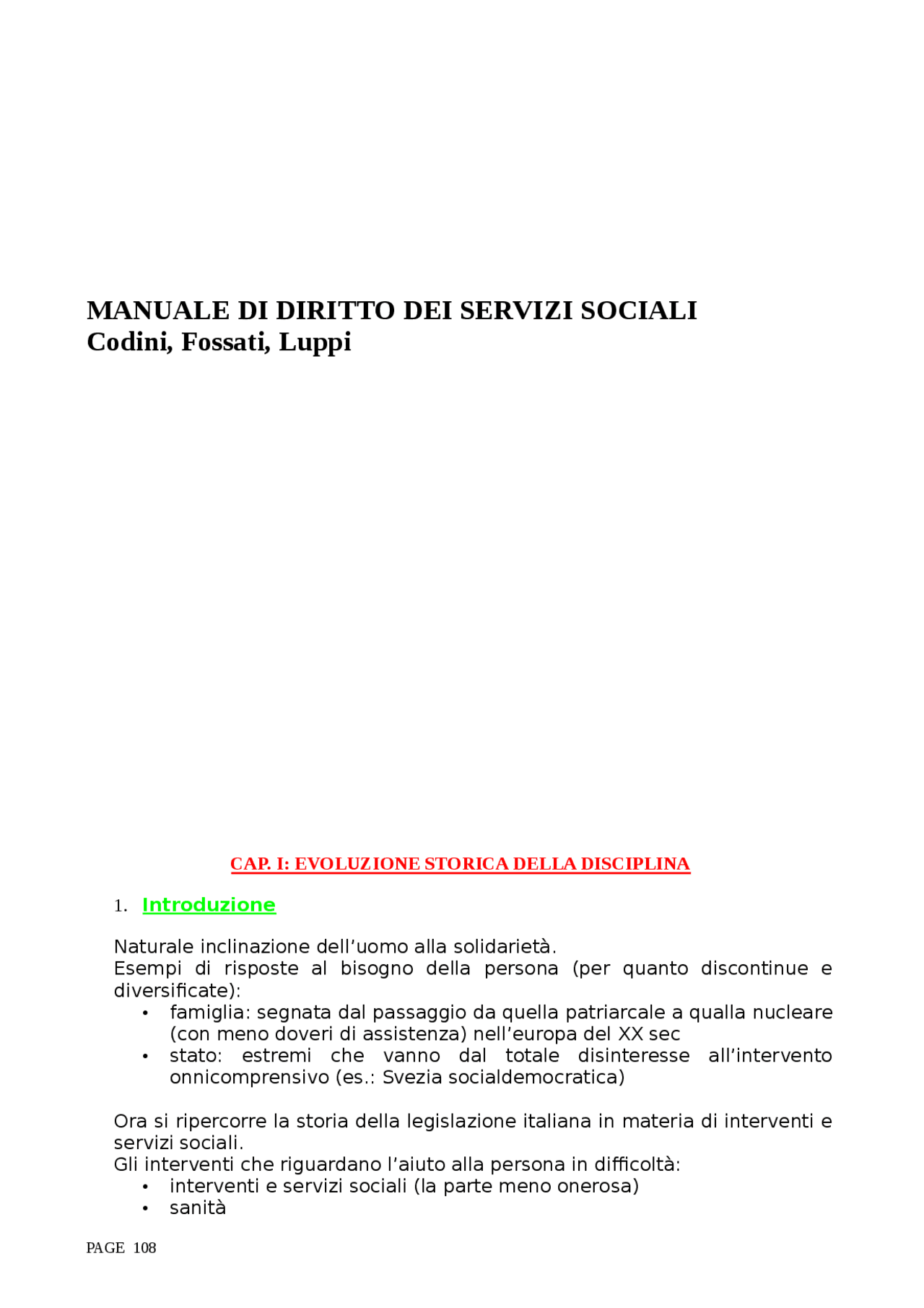 Manuale Di Diritto Del Servizio Sociale Docsity