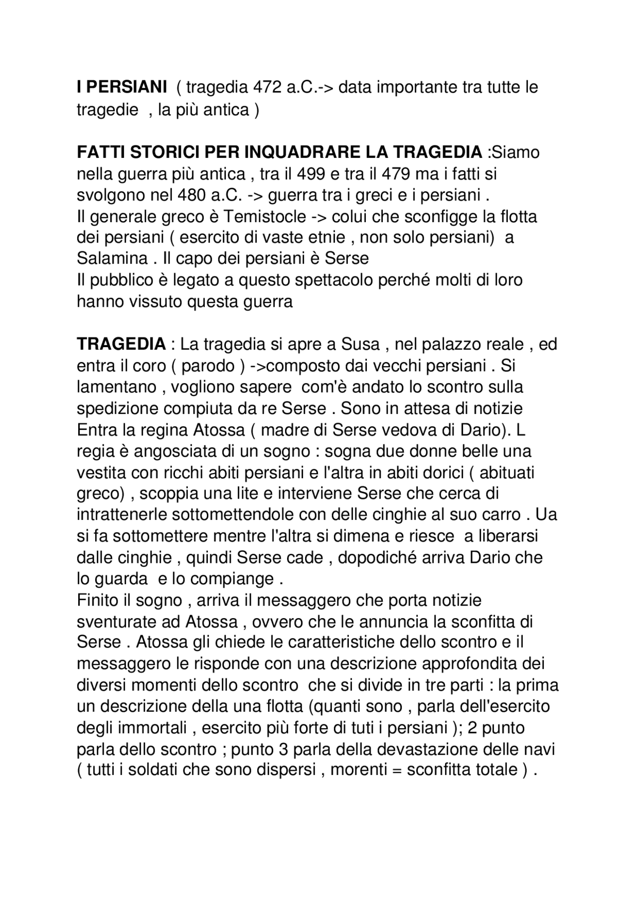 I Persiani di Eschilo - Docsity