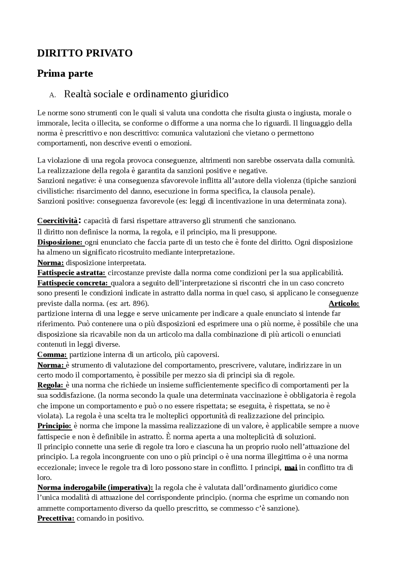 Istituzioni Di Diritto Civile Perlingieri Parte 1 A 4 Docsity