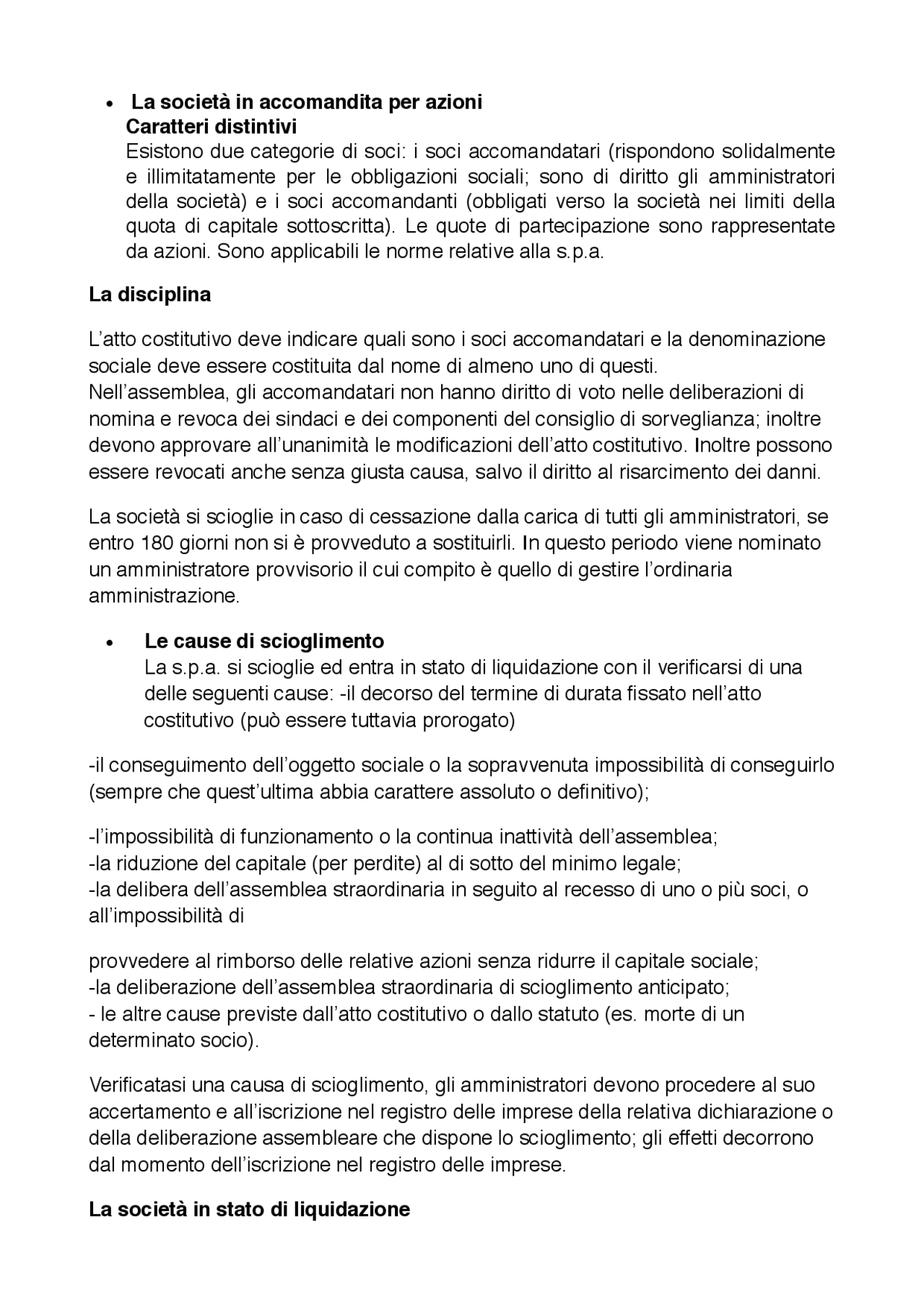 Diritto Commerciale Riassunti Libro Ciao Docsity