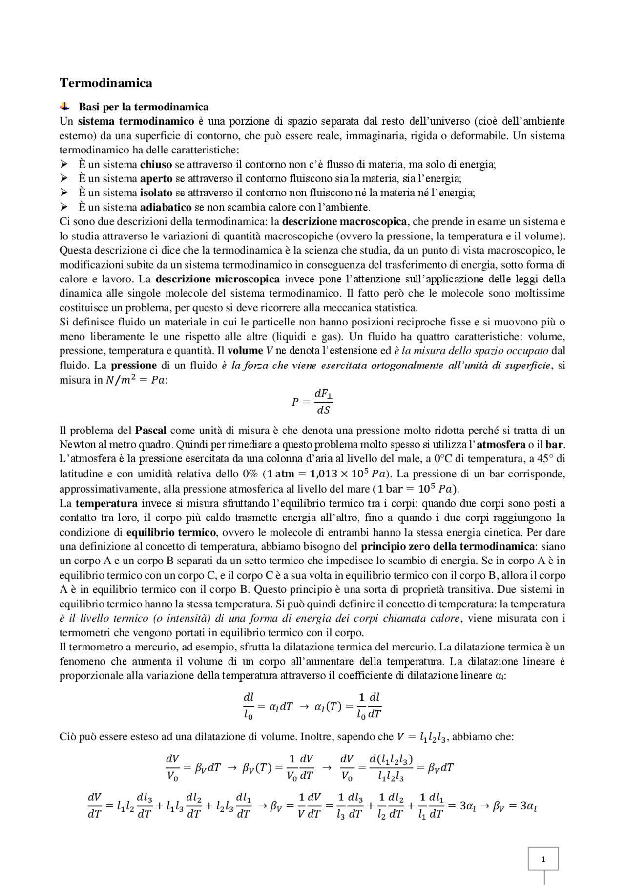 Appunti Di Termodinamica Docsity