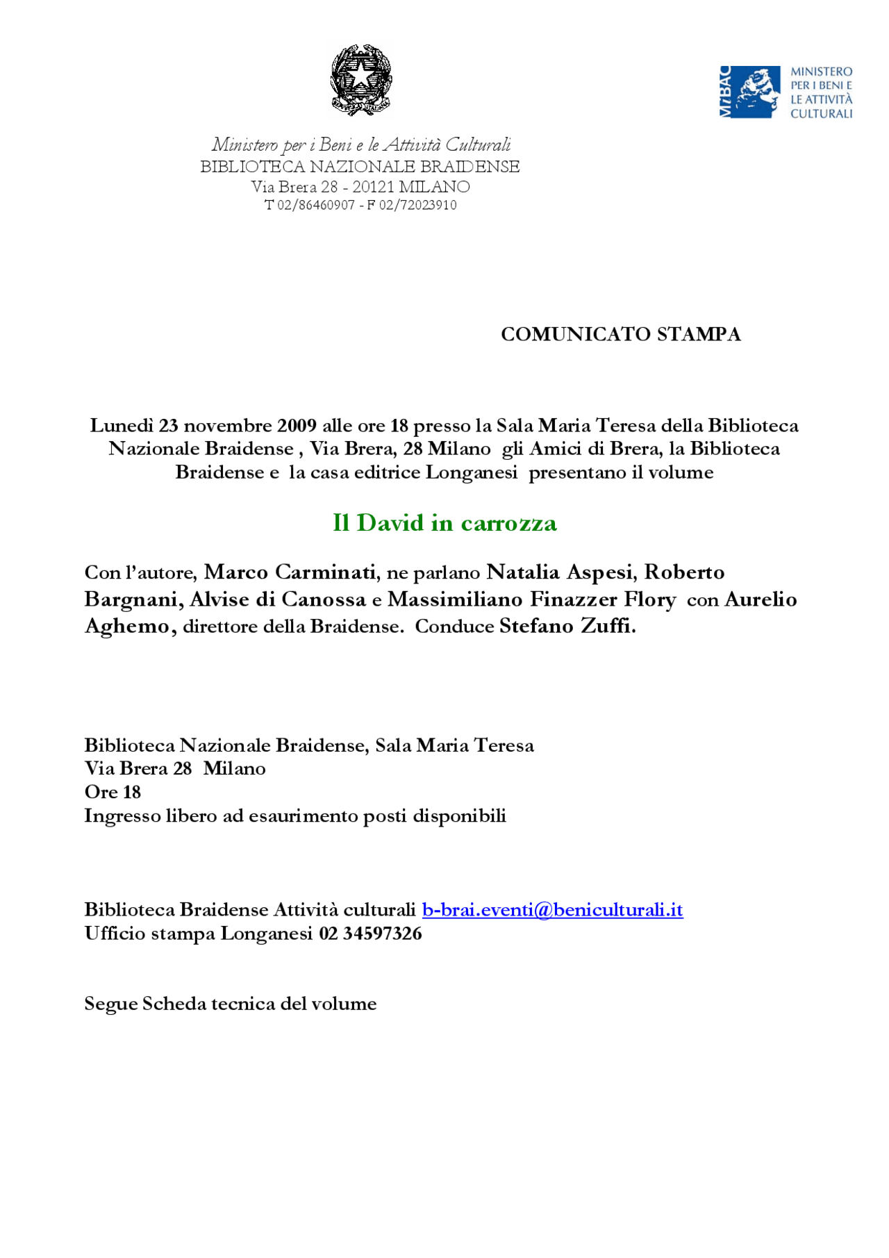 David in carrozza (M. CARMINATI) - Docsity