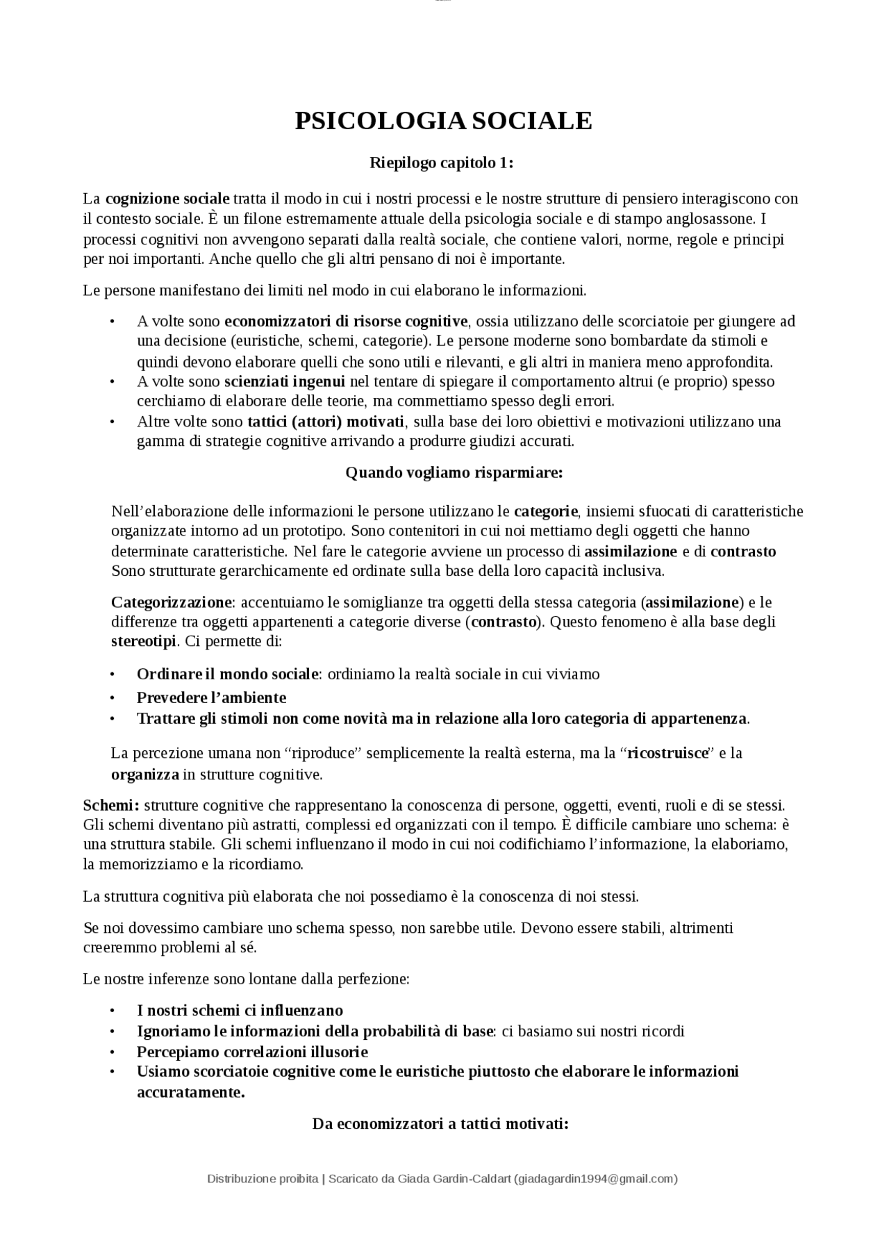 Psicologia Sociale Riassunto Docsity