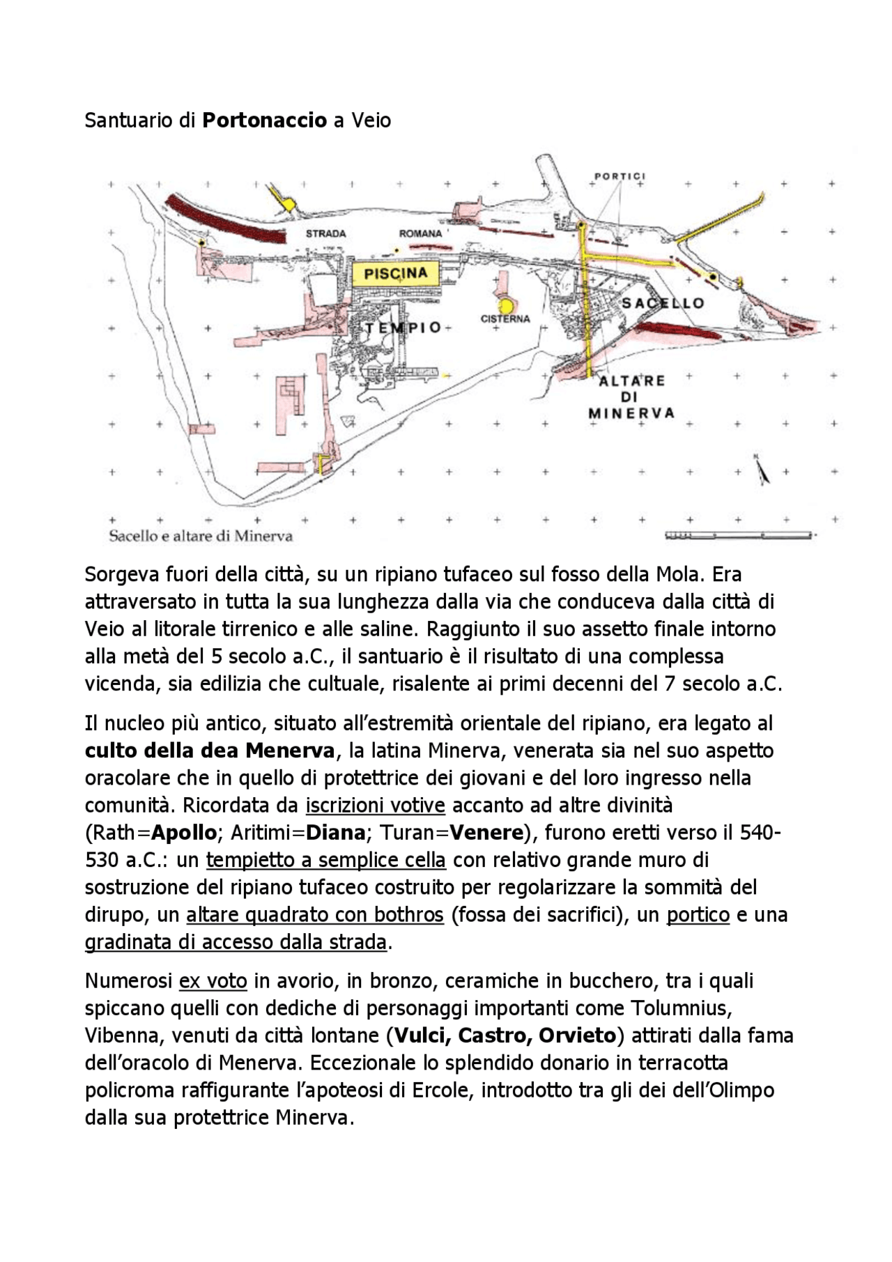 Veio E Gravisca Santuari Docsity