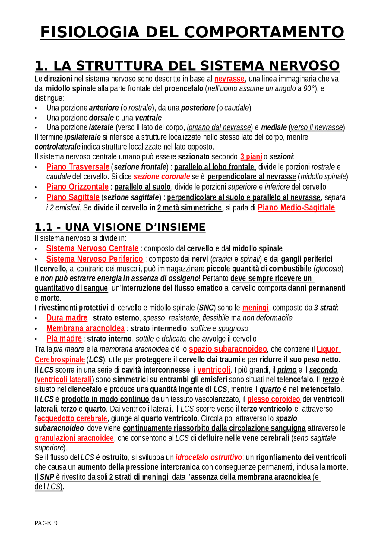 Psicobiologia Cenni E Riassunti Docsity