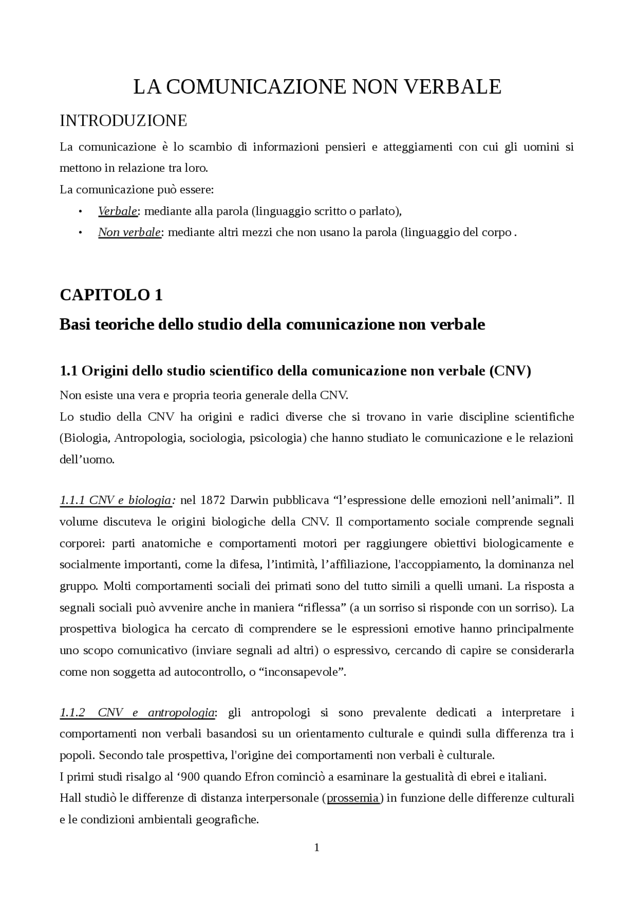 Comunicazione Non Verbale Docsity