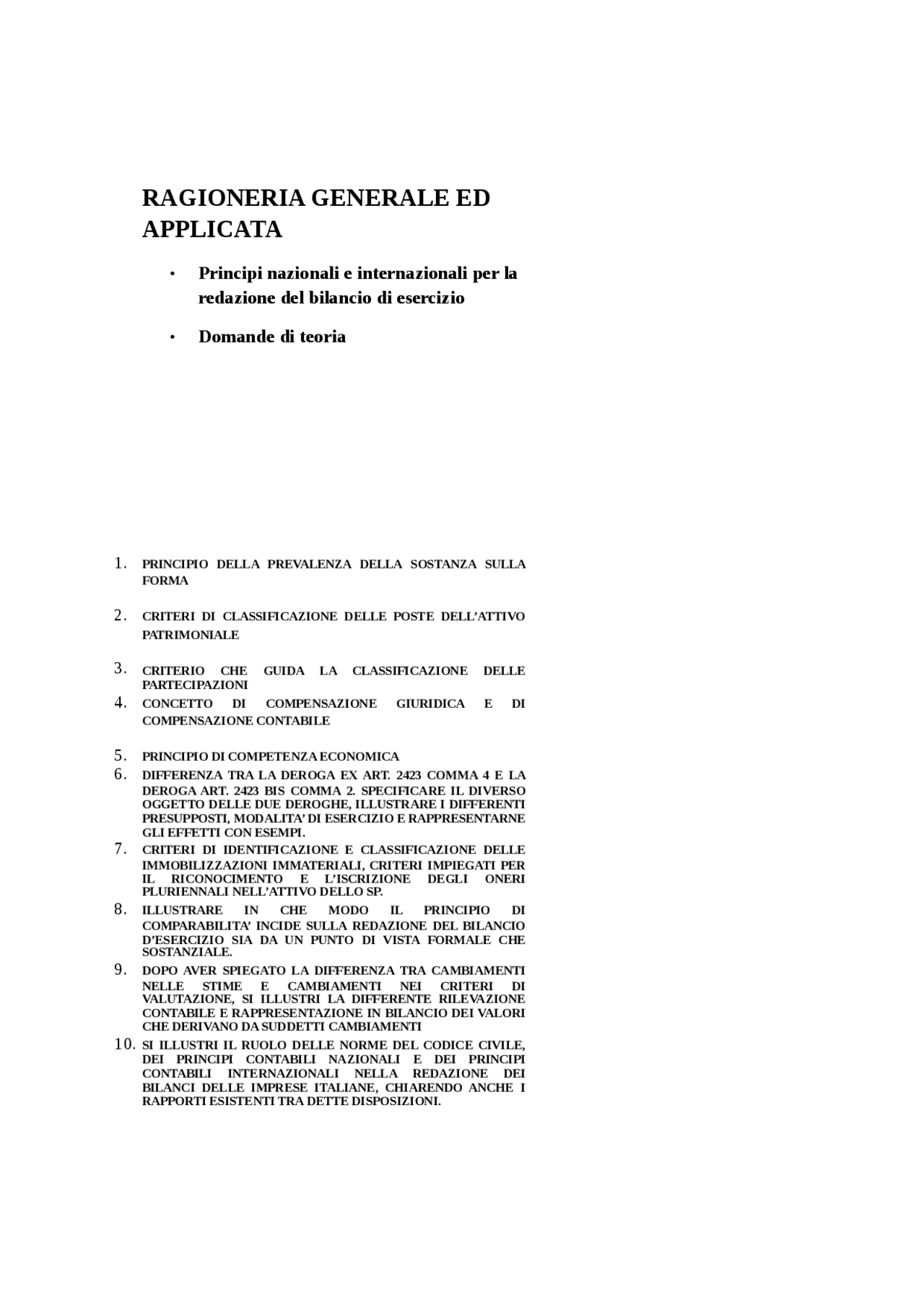 Ragioneria Generale Ed Applicata Docsity