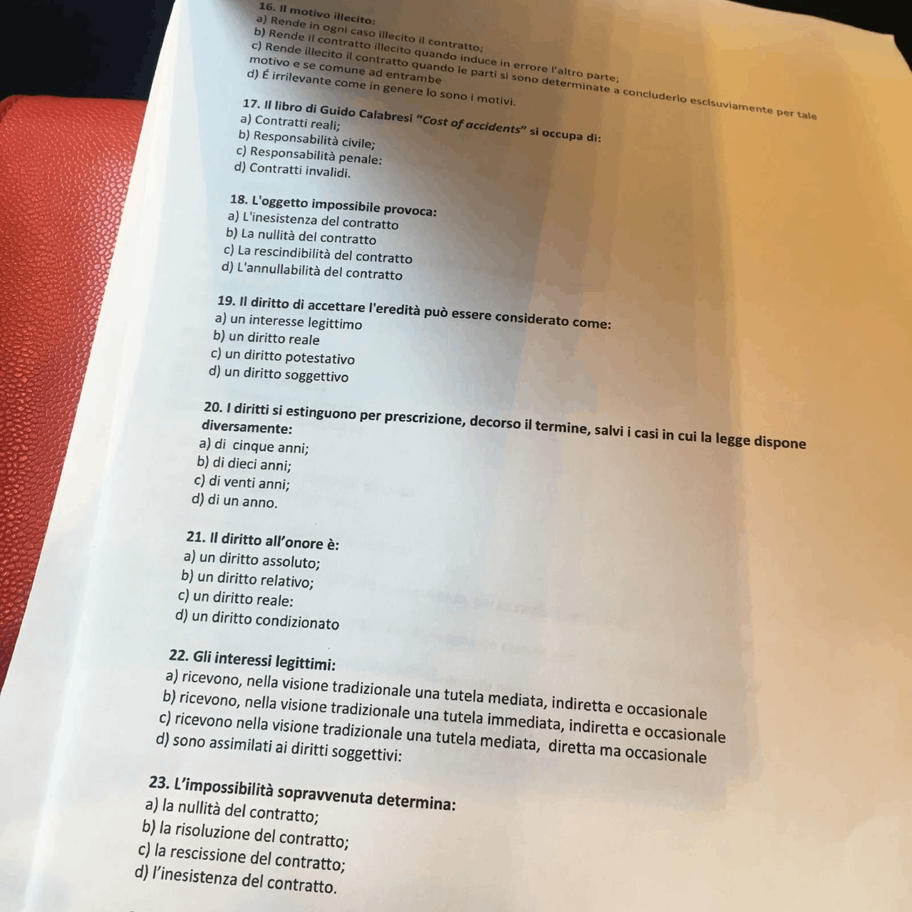 Esame Diritto Privato Prove Desame Di Diritto Privato Docsity