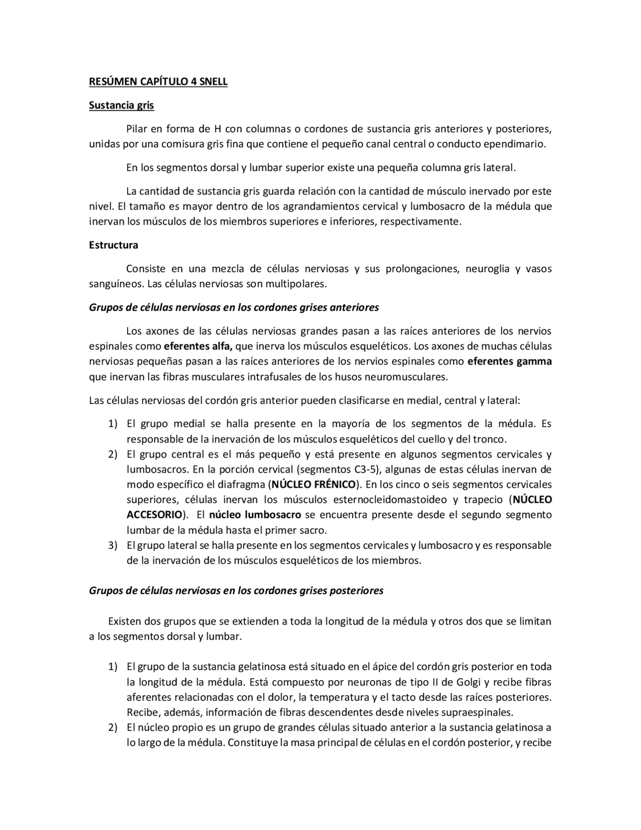 Resumen Capítulo 4 Snell Resúmenes De Anatomía Docsity