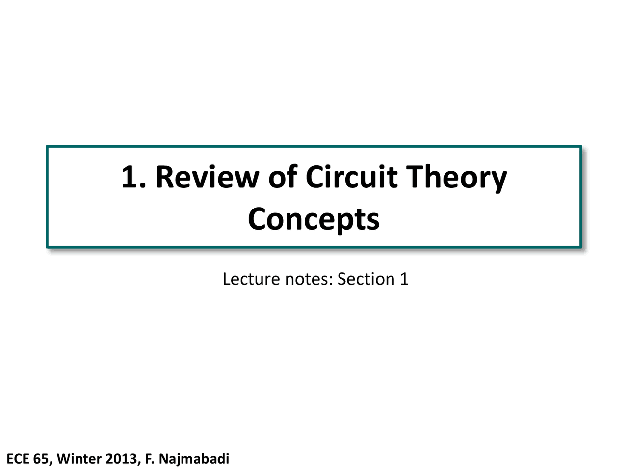 Circuit Theory Basic Docsity