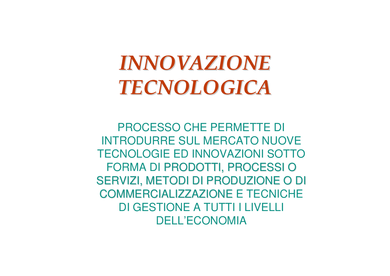 Tecnologia Dei Cicli Produttivi Slide Docsity