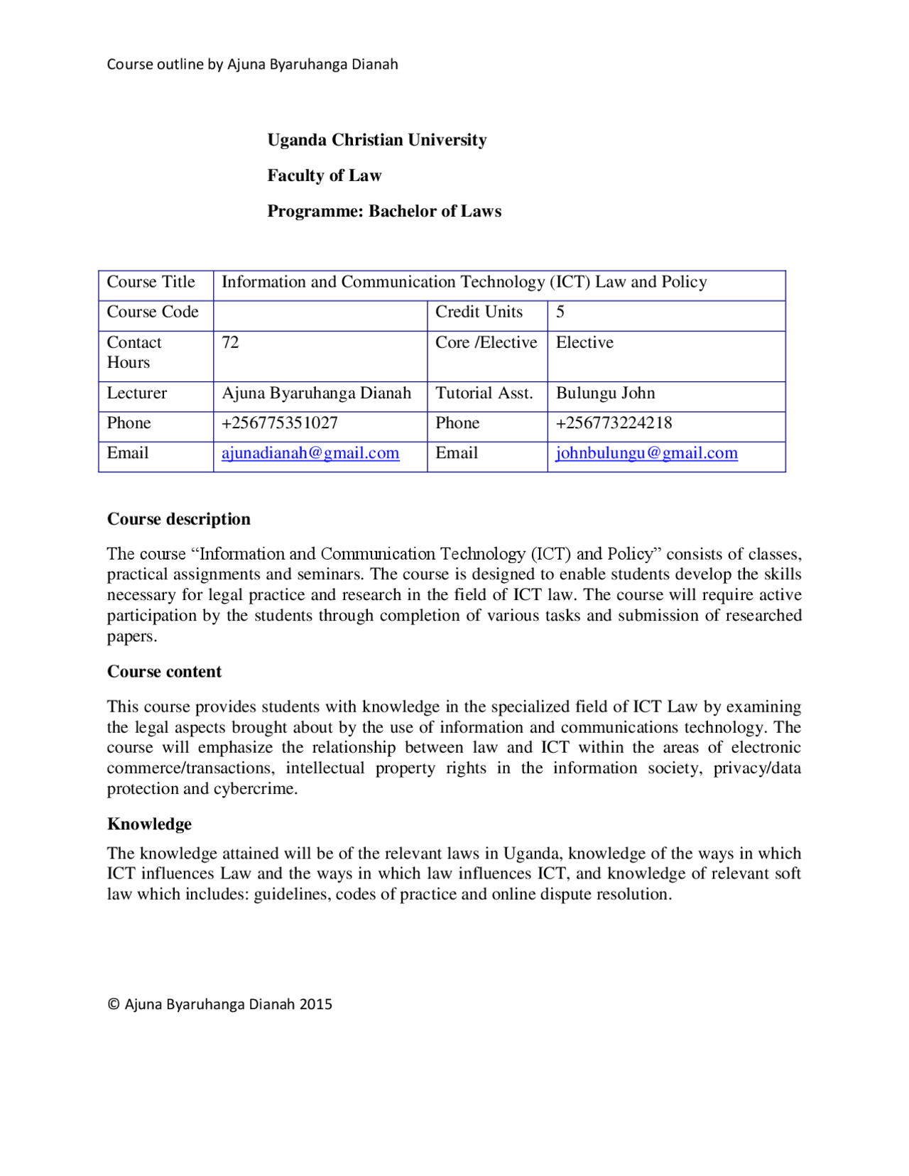 ICT Law and Policy (2015).pdf pilcy guide lines | Essays (university ...