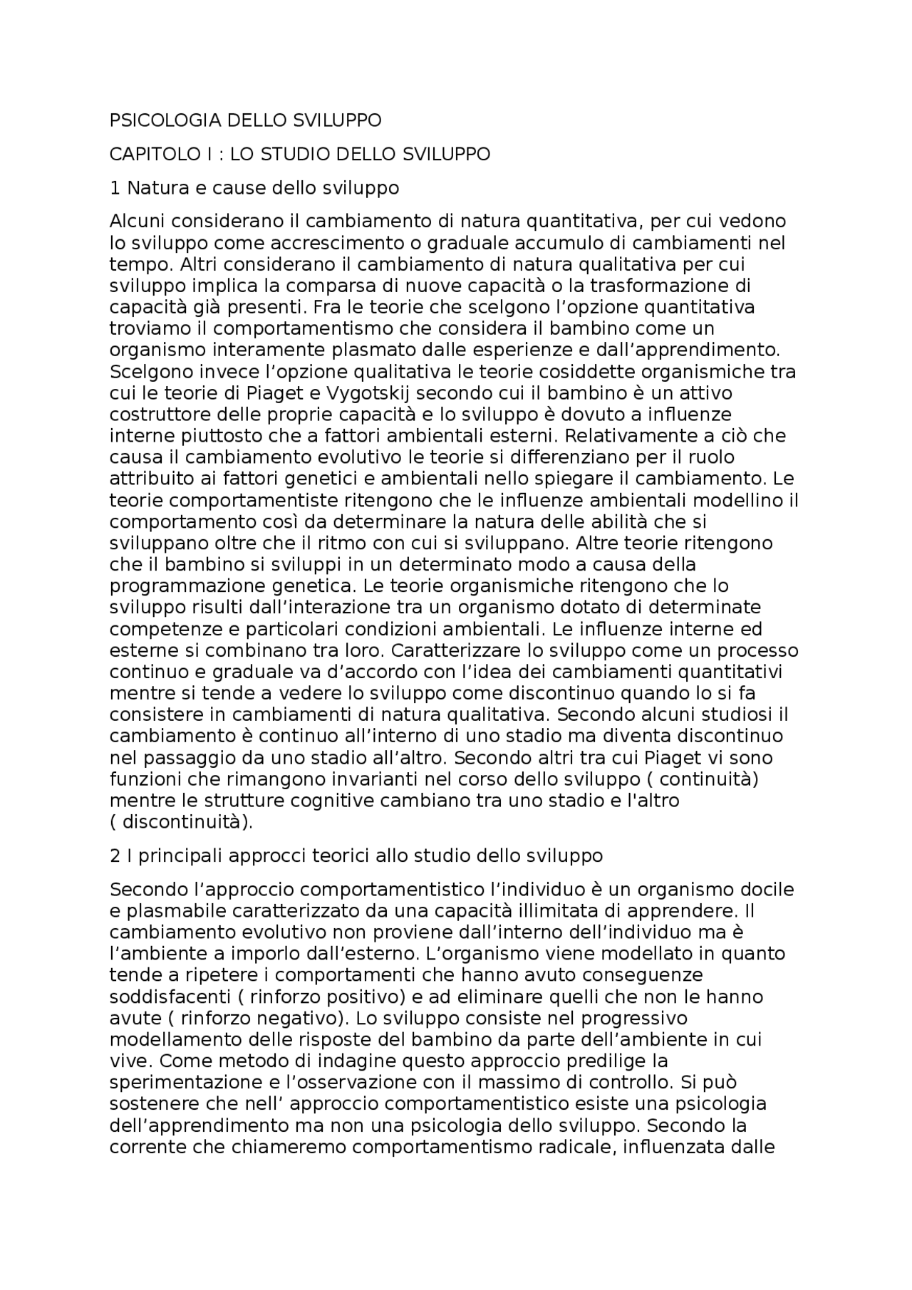 Camaioni L Di Blasio P 2007 Psicologia Dello Sviluppo Docsity