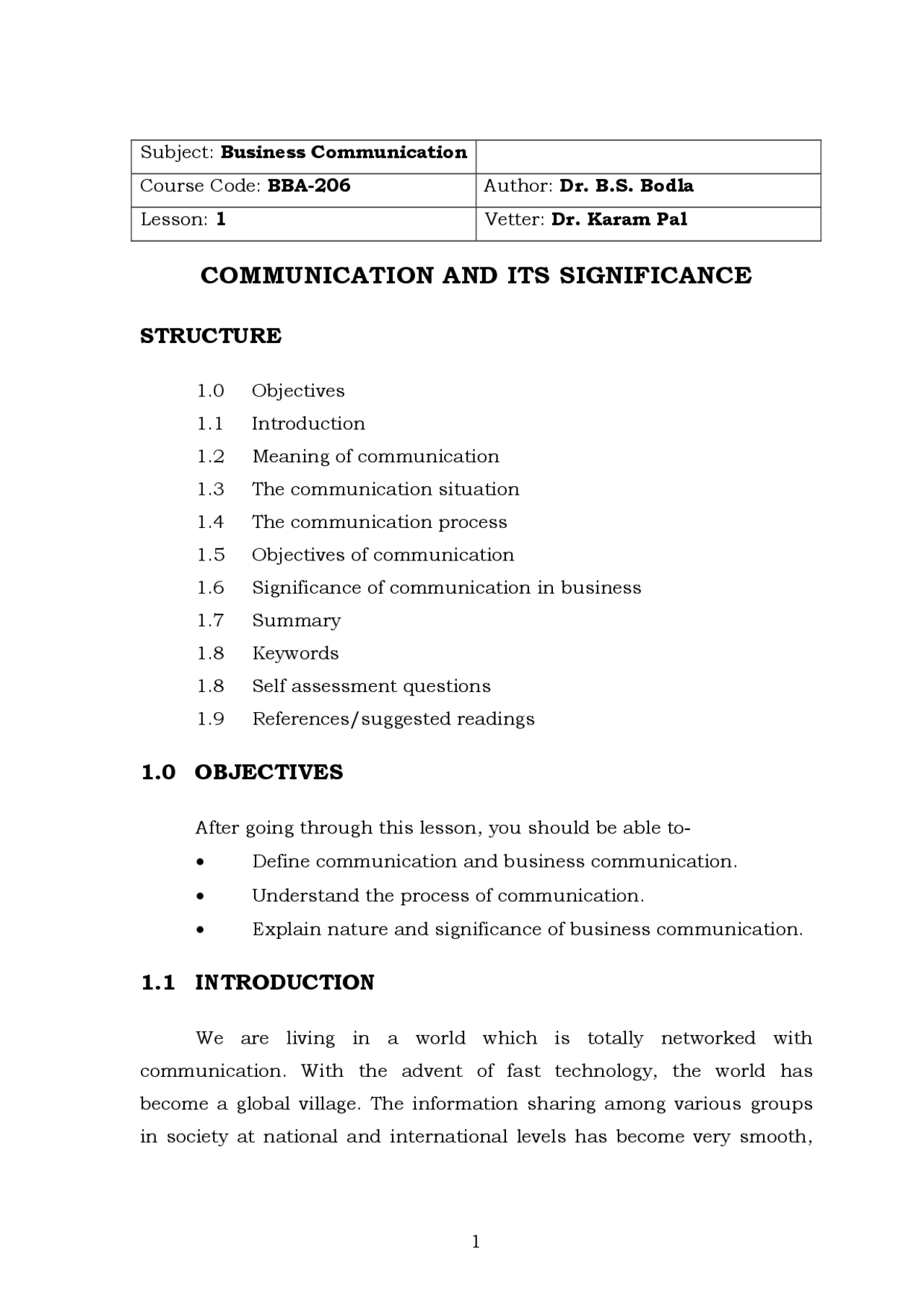 Effective Business Communication Docsity