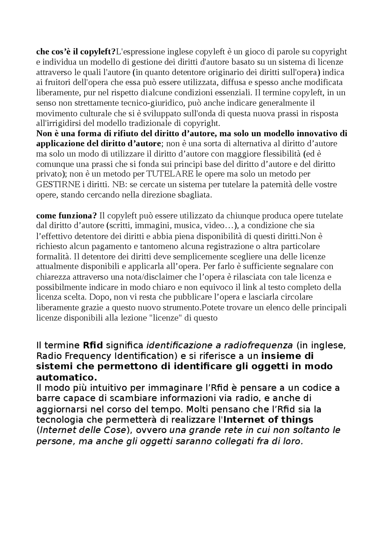 Possibili Domande Informatica Professoressa Longo Docsity