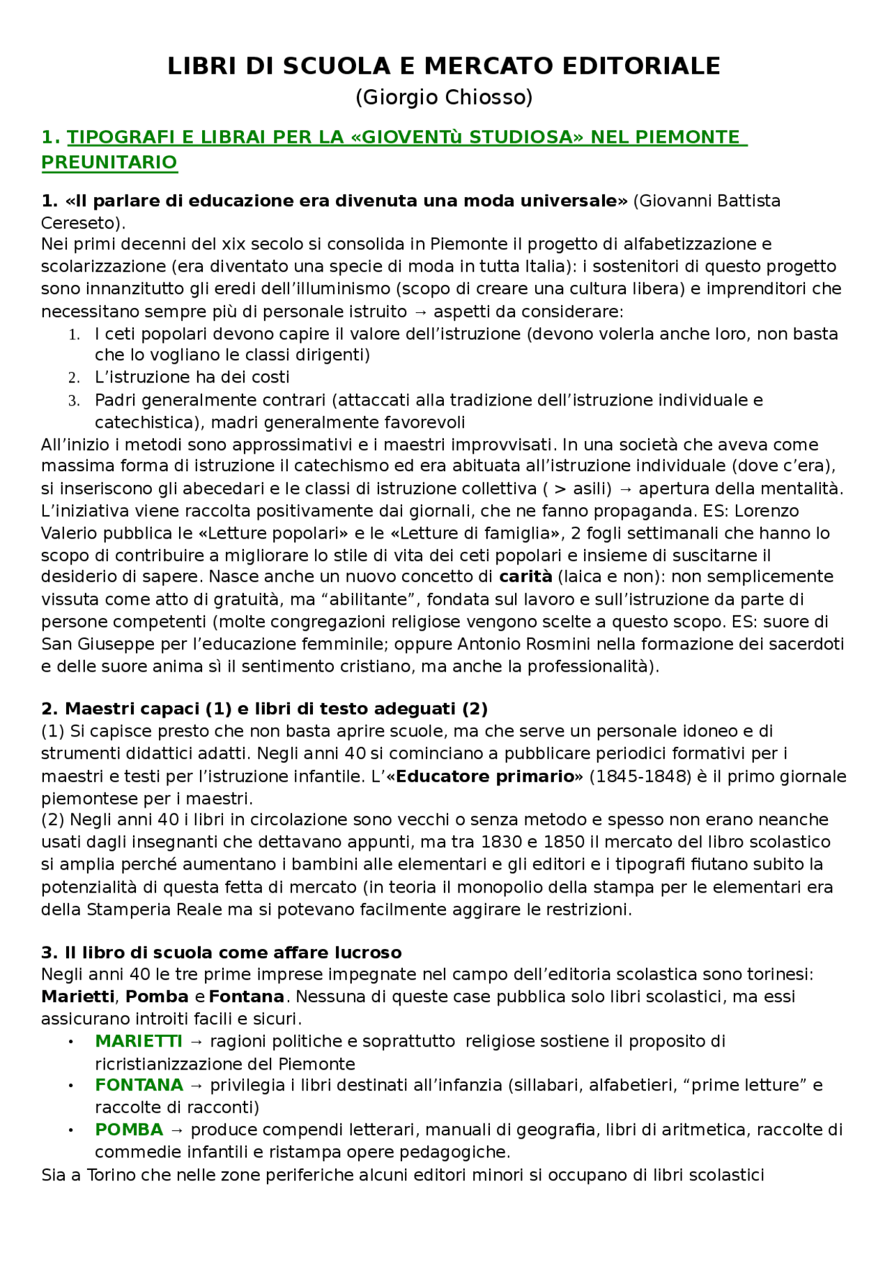 Libri Di Scuola E Mercato Editoriale Docsity