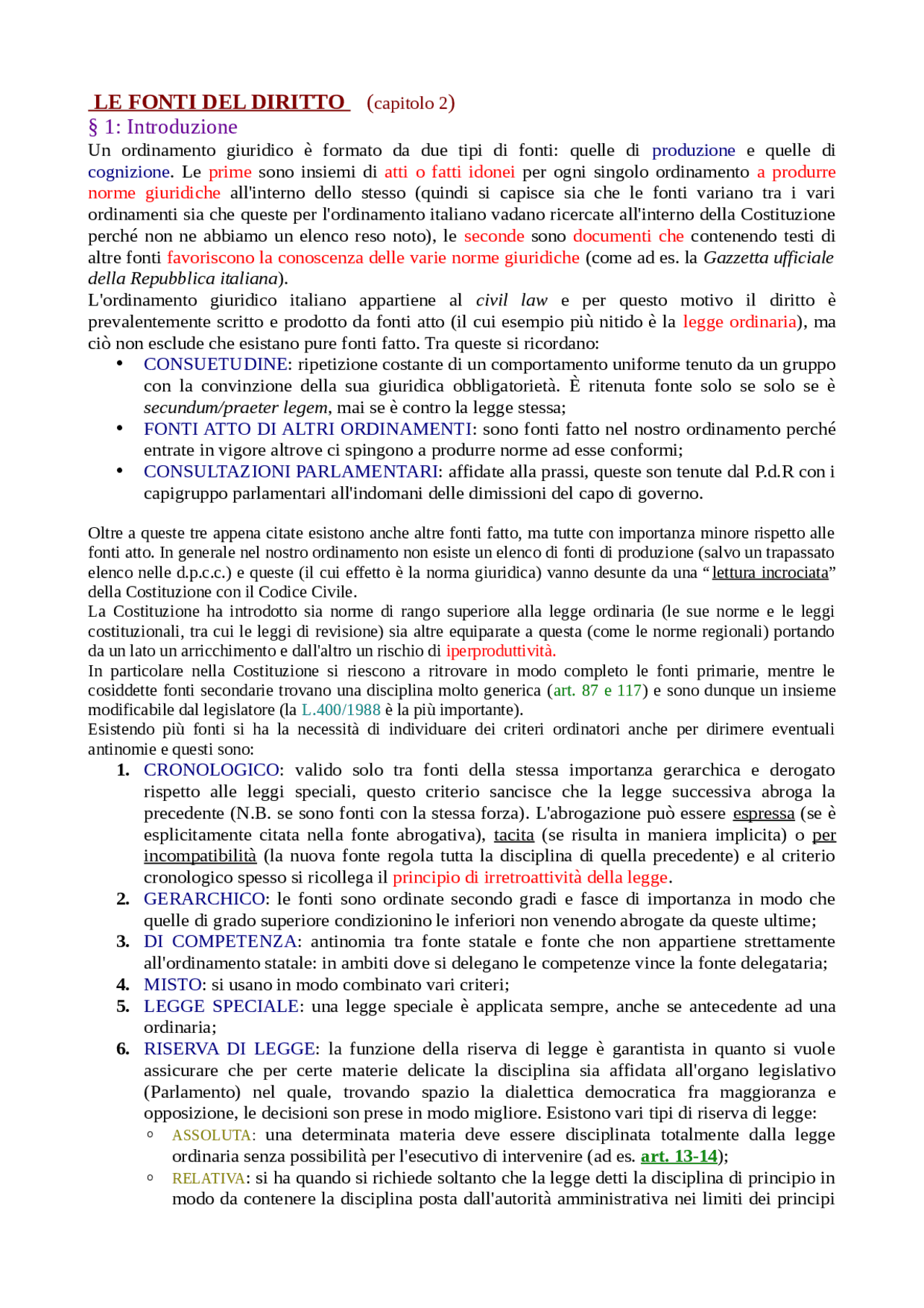 Compendio Di Diritto Costituzionale Onida Docsity