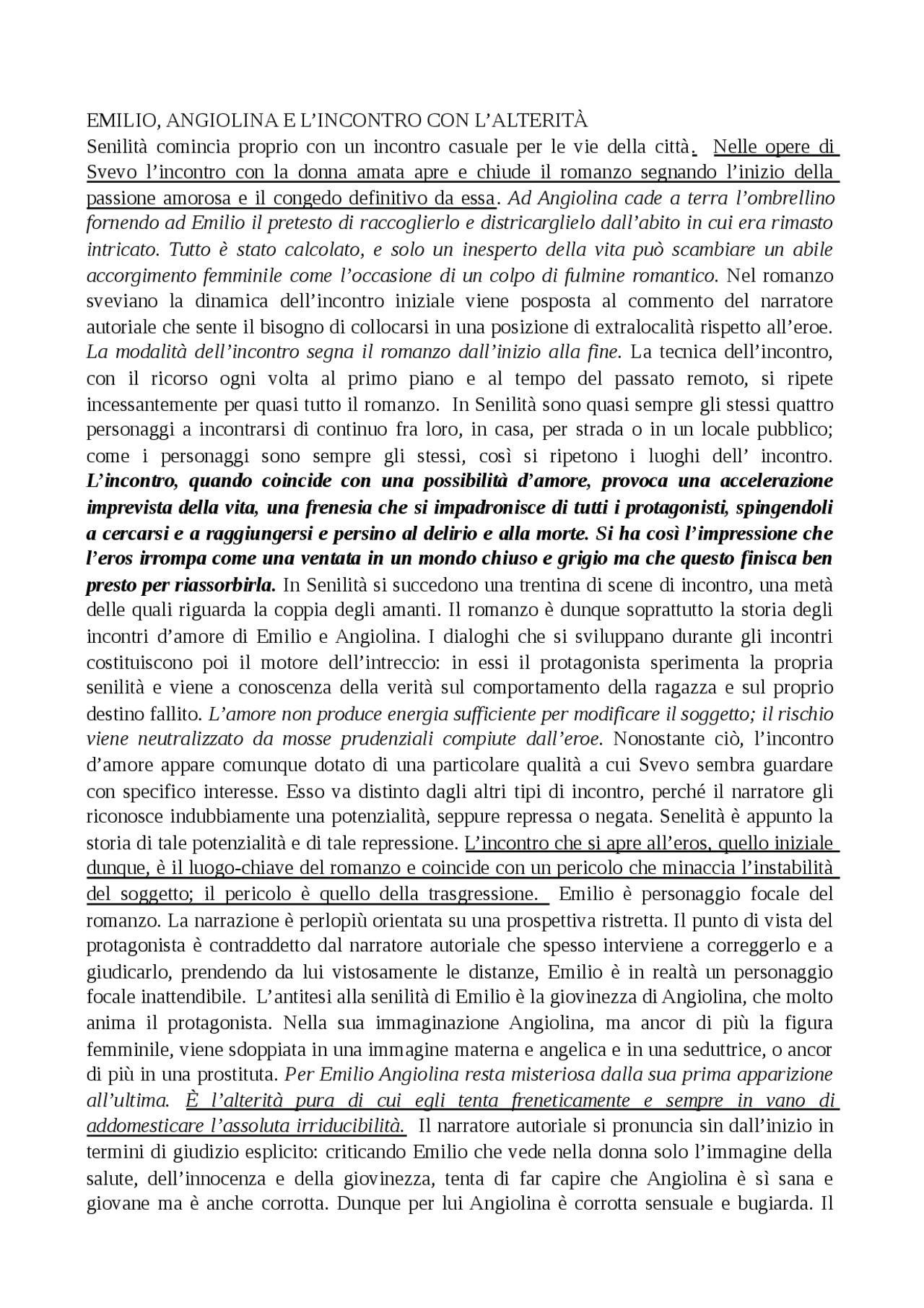 Lincontro E Il Caso Docsity