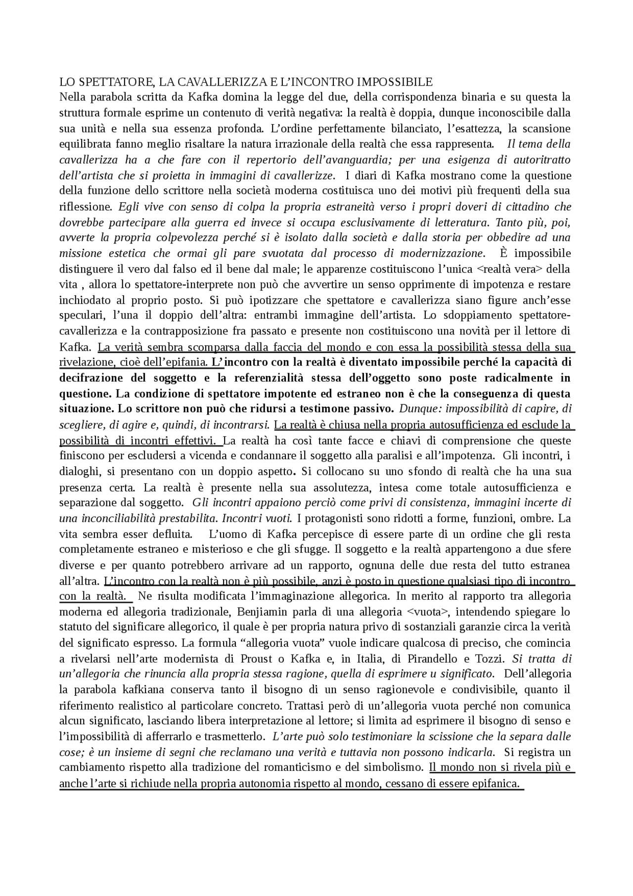 Lincontro E Il Caso Docsity
