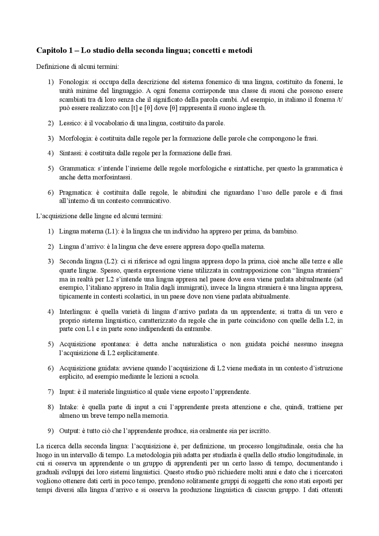 La seconda lingua - Gabriele Pallotti - Docsity