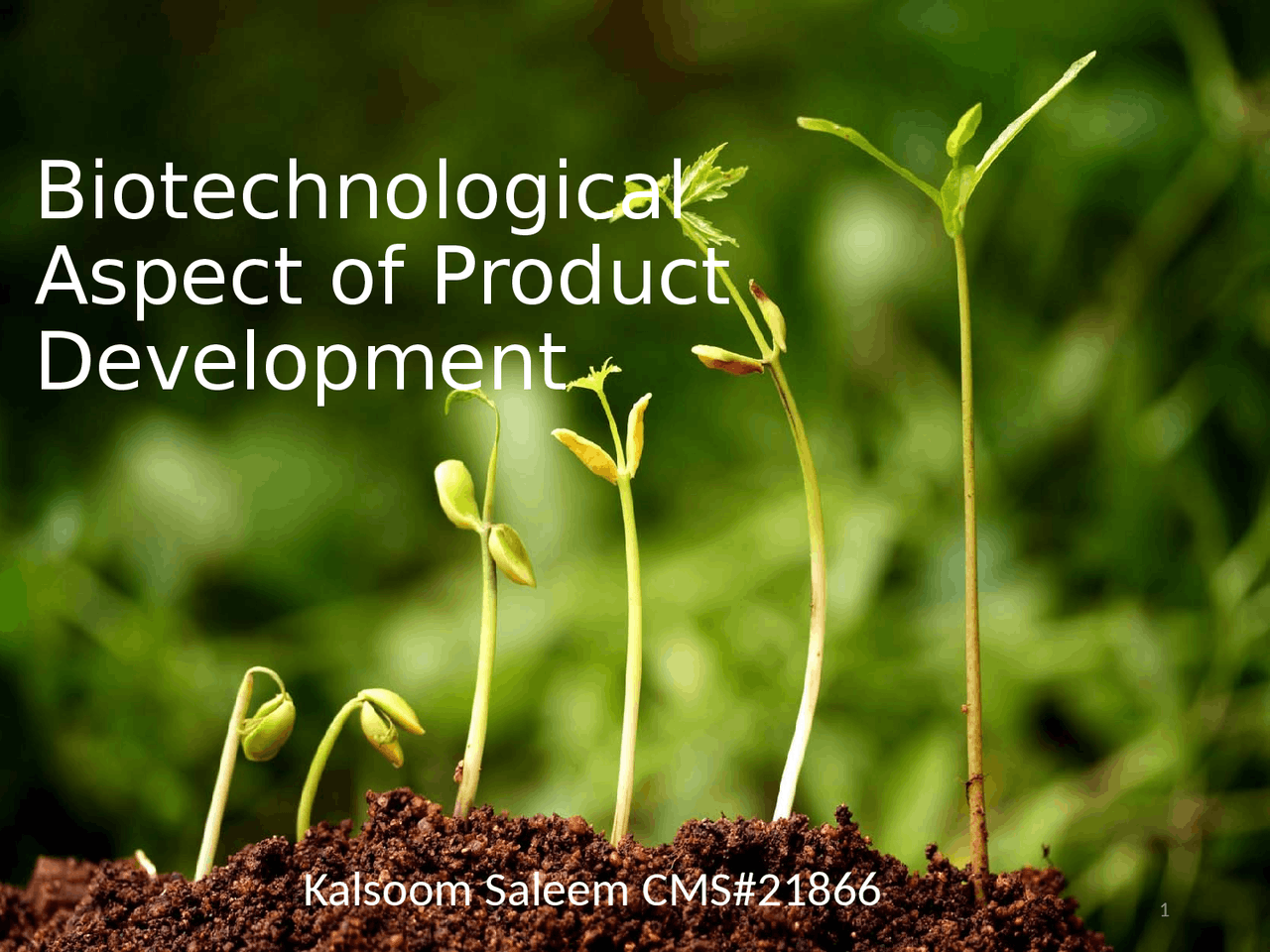 Biotechnological Aspect of Product Development - Docsity