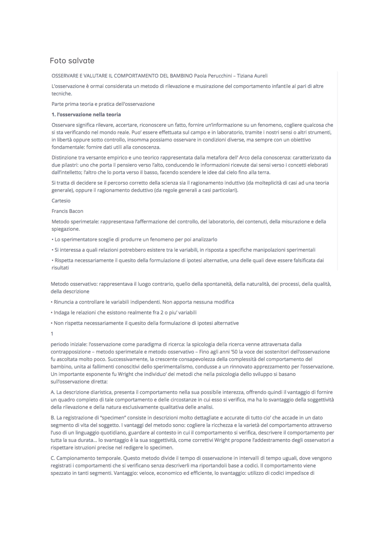 Osservare E Valutare Il Comportamento Dei Bambini Docsity