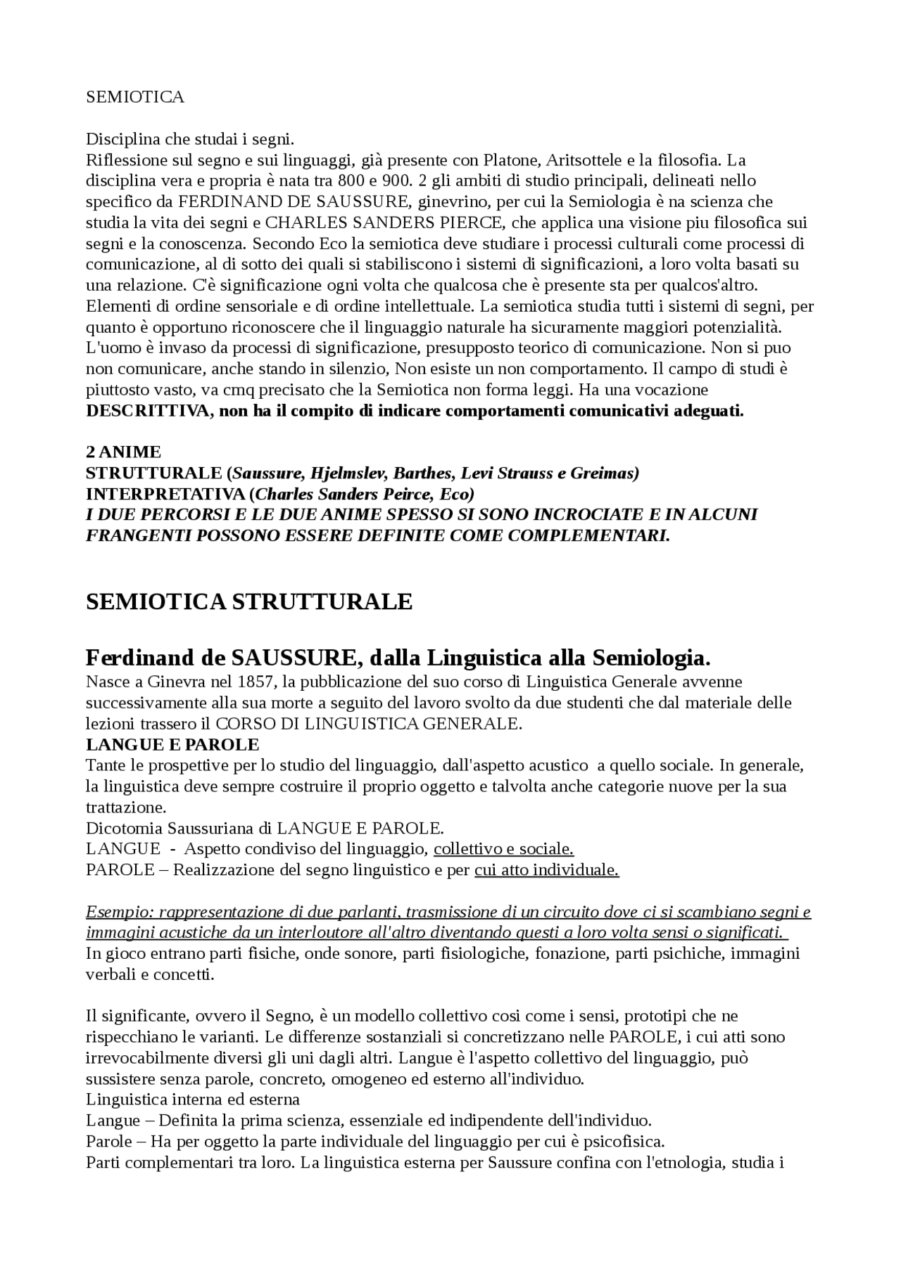 Le Due Vie Della Semiotica Del Traini Docsity