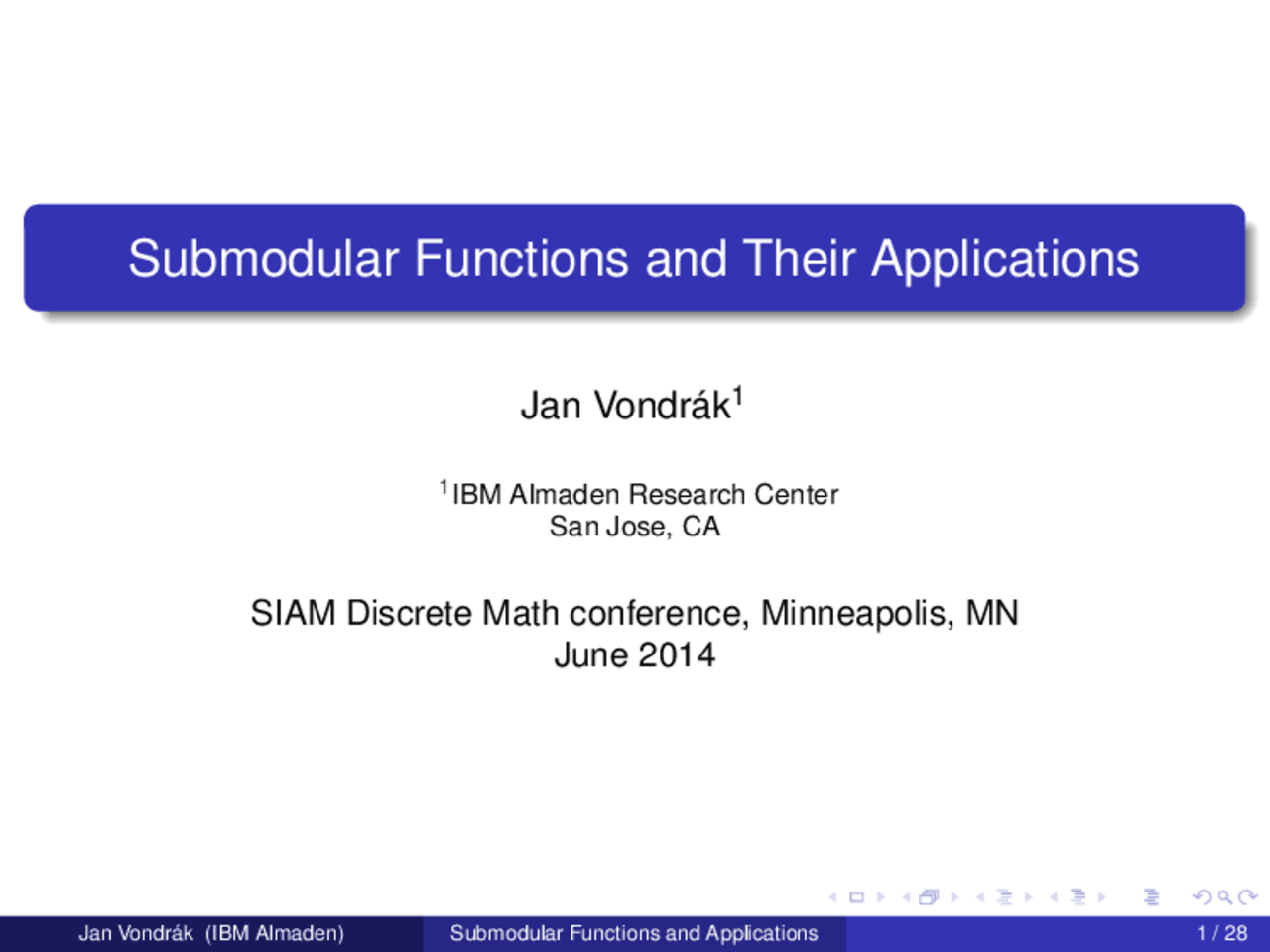 Submodular Function And Extension Docsity
