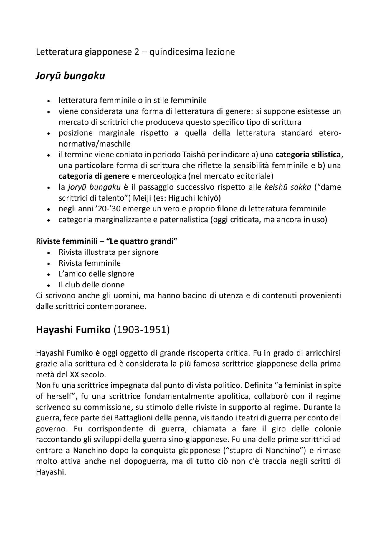 Letteratura Giapponese 2 Docsity