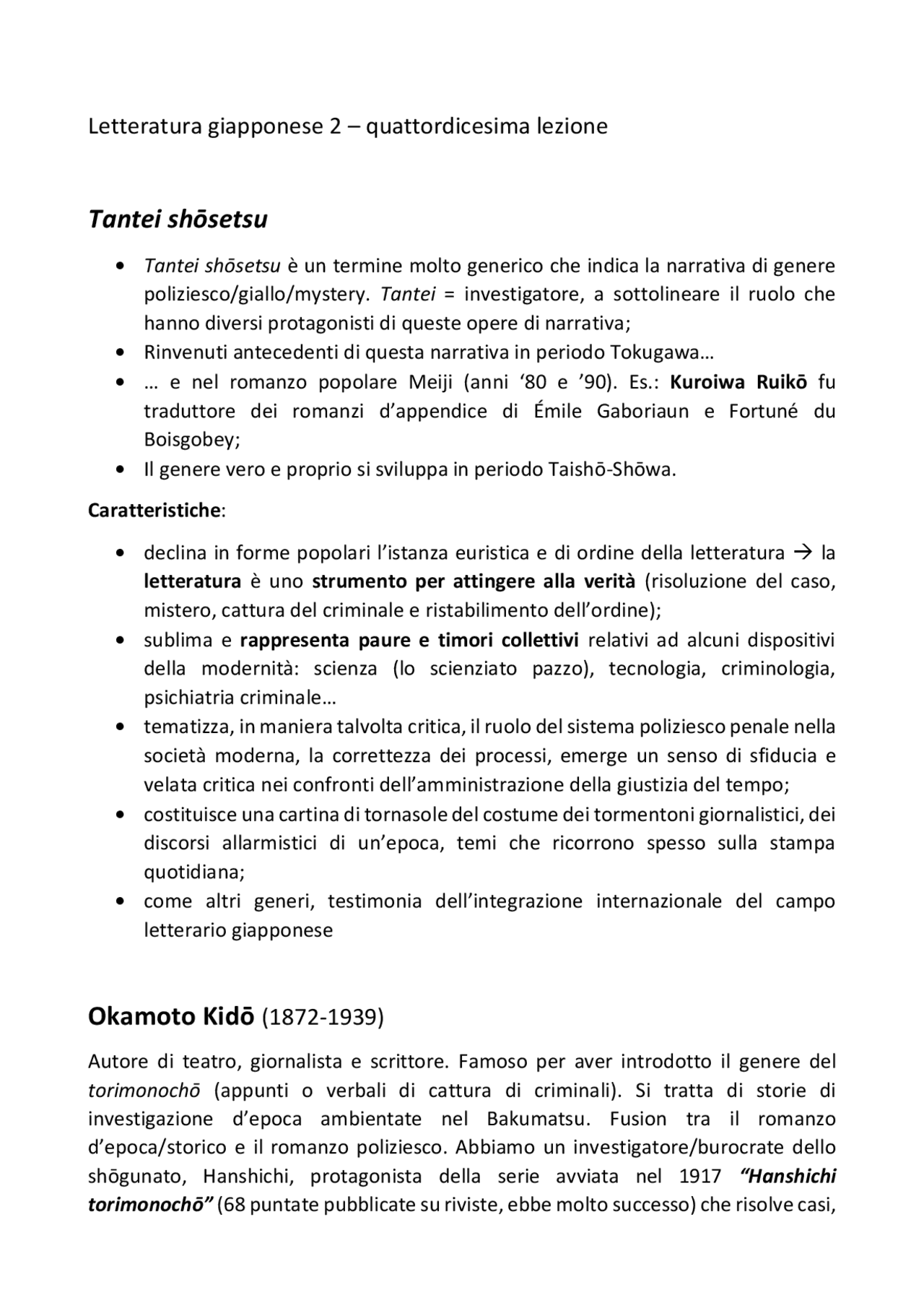Letteratura Giapponese 2 Docsity