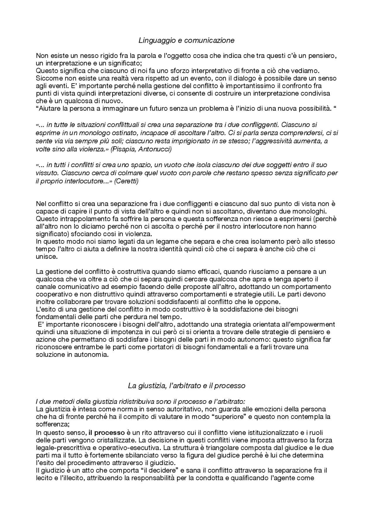 Gestione Dei Conflitti Docsity