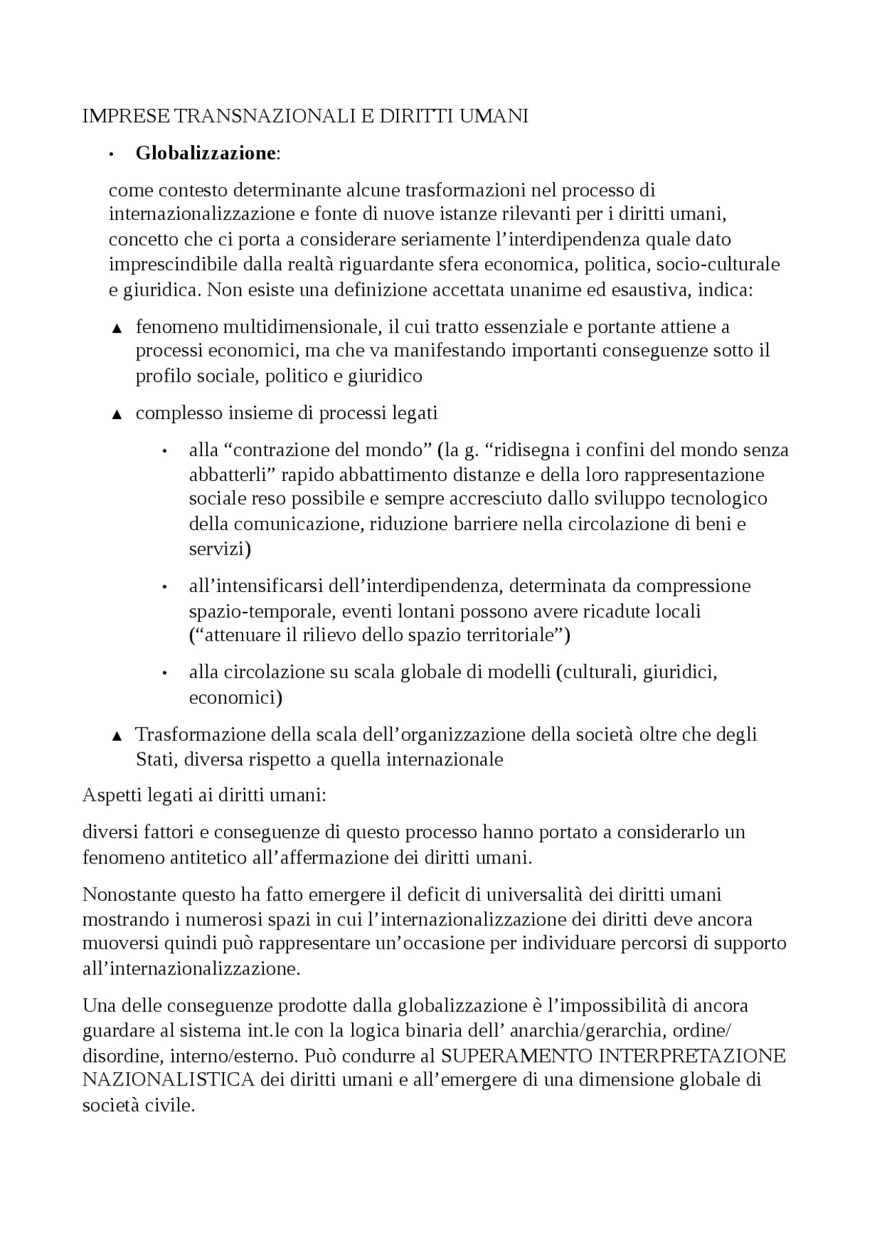 Diritti Umani Parte 11 Appunti Di Diritti Umani Docsity