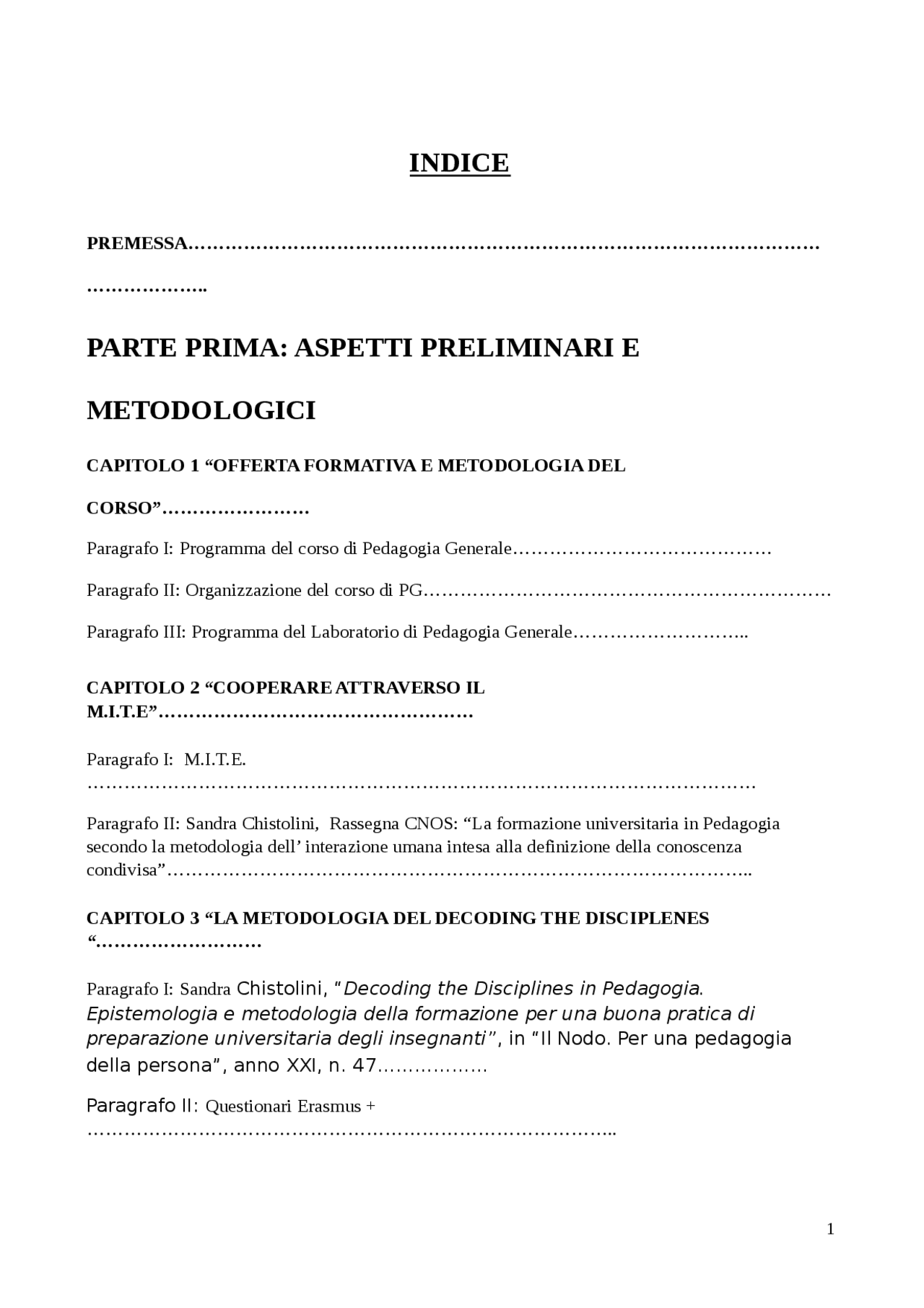 Manuale Di Pedagogia Generale Docsity