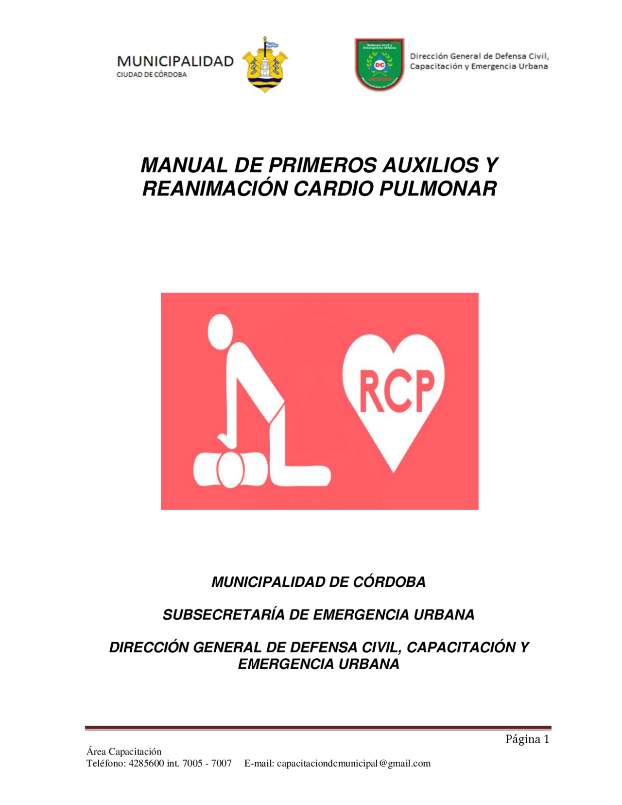 Manual Rcp y primeros auxilios - Docsity