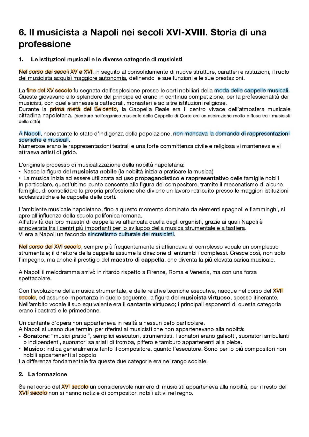 Letture storia economia della cultura (secondo modulo) - Docsity