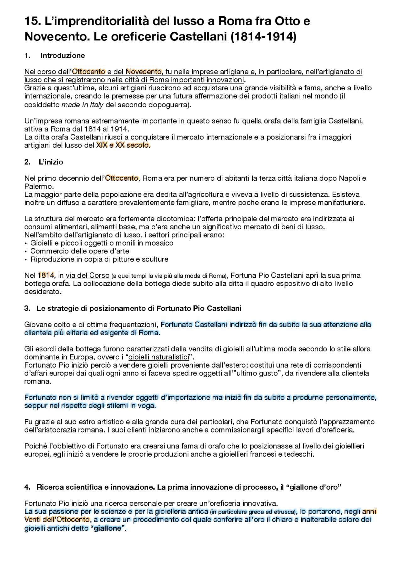 Letture storia economia della cultura (secondo modulo) - Docsity