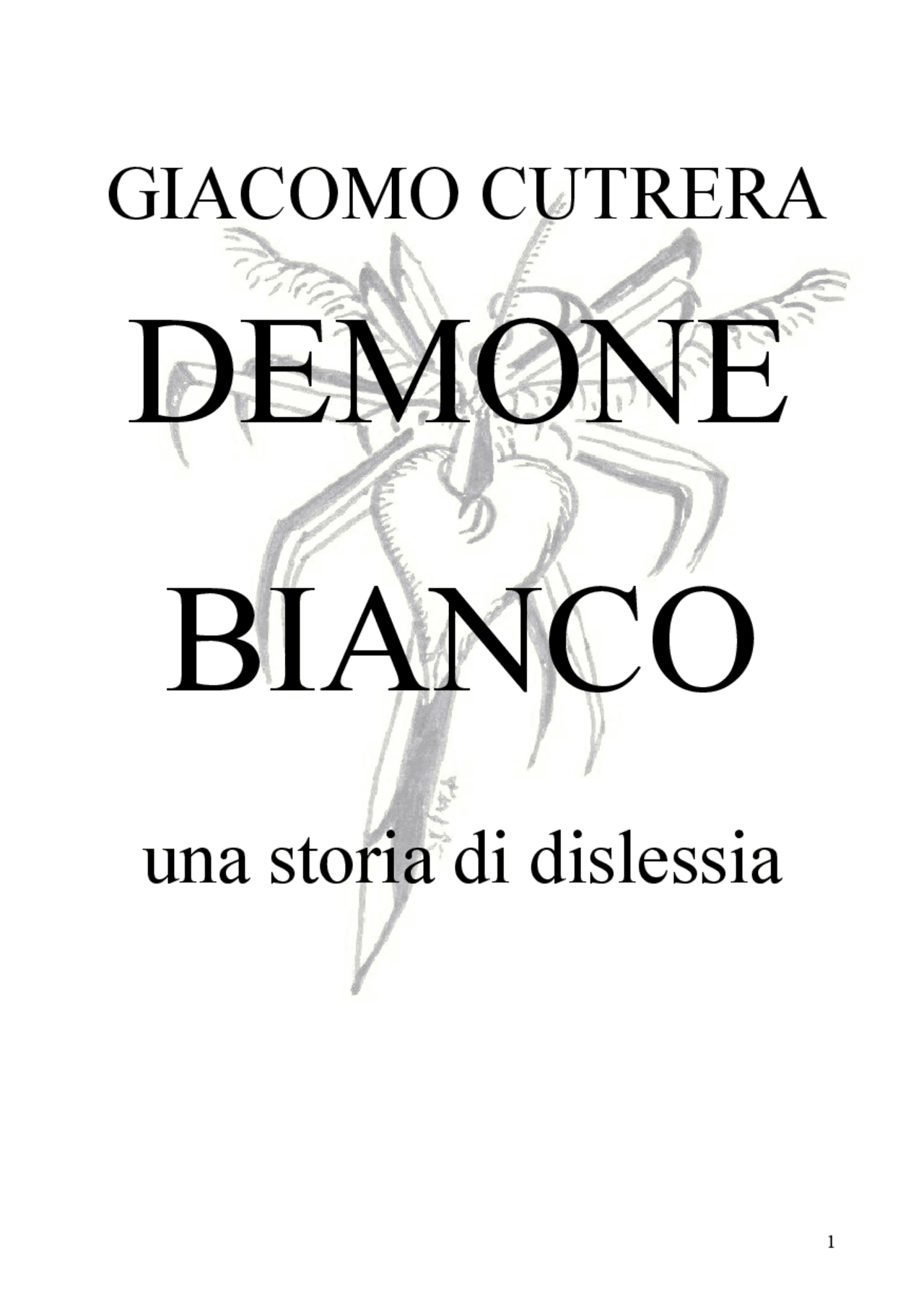 Demone Bianco Una Storia Di Dislessia Docsity