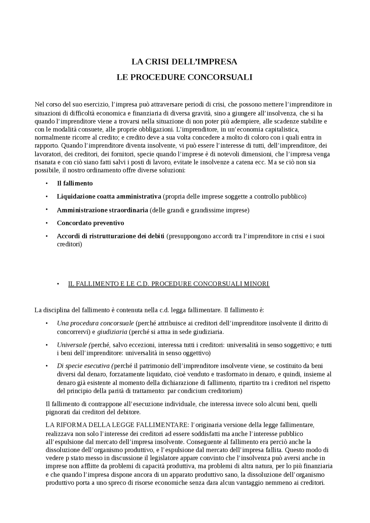 Diritto Commerciale Modulo I Docsity