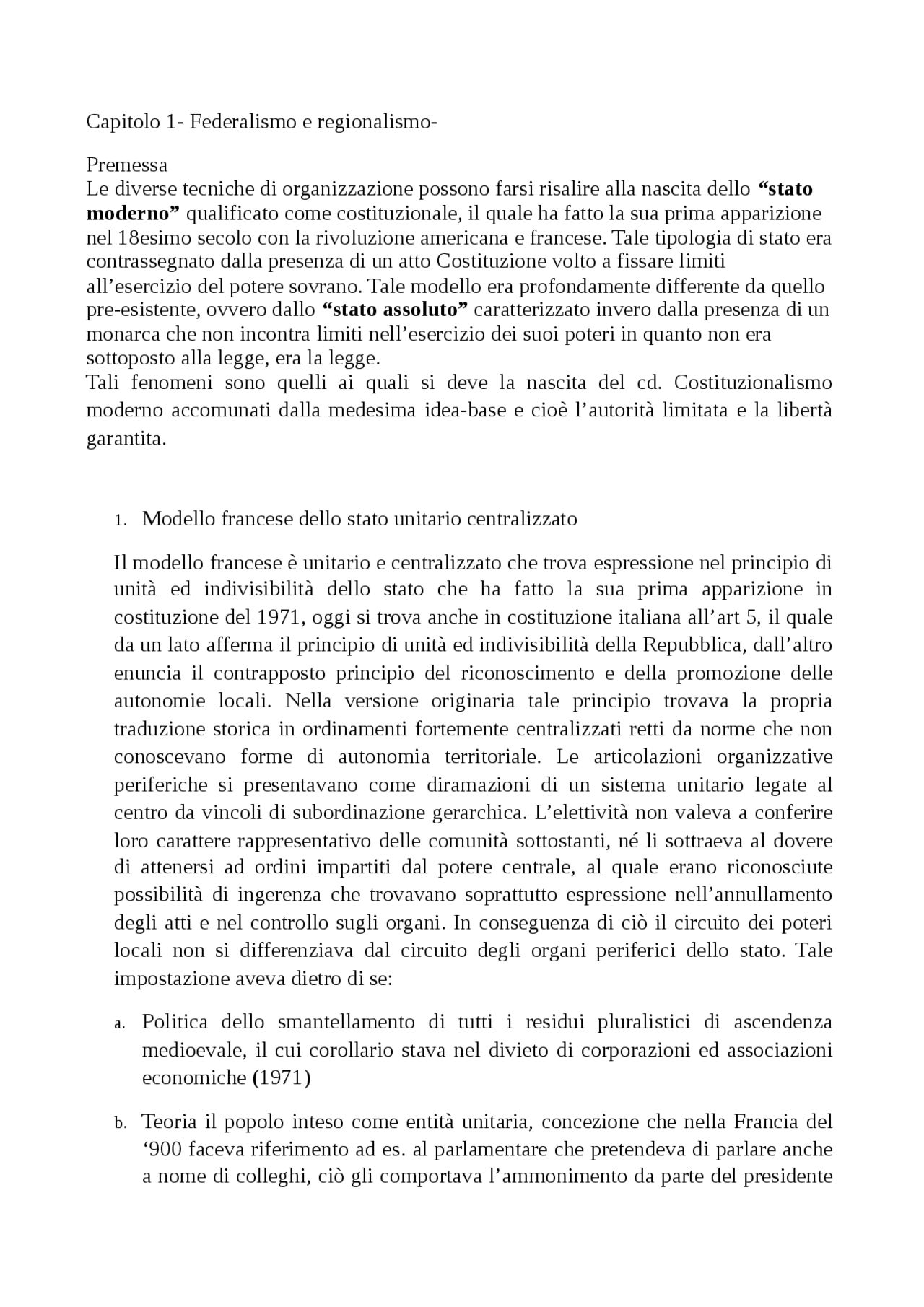 Sintesi Completa Programma Esame Di Diritto Regionale Docsity