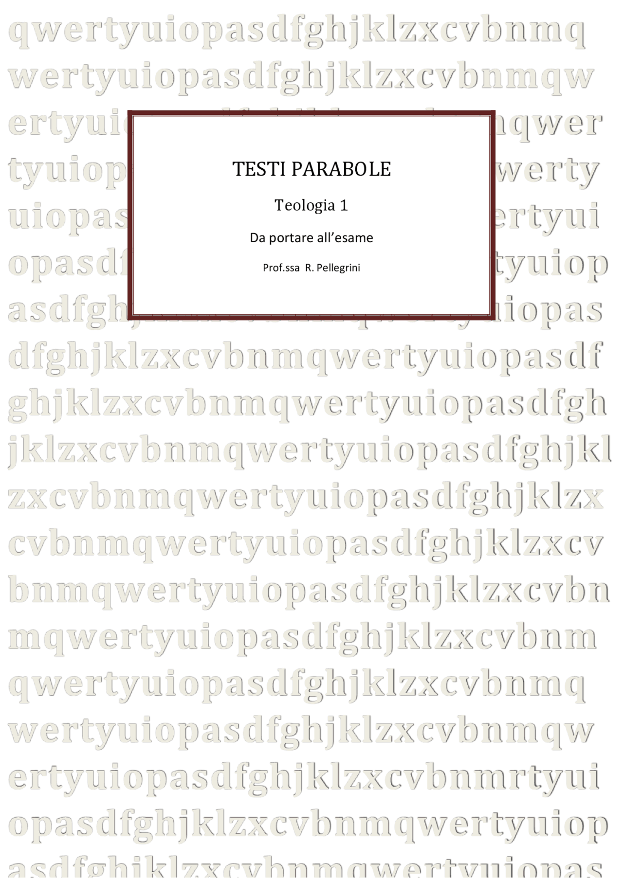 Testi Delle Parabole Di Gesù Docsity