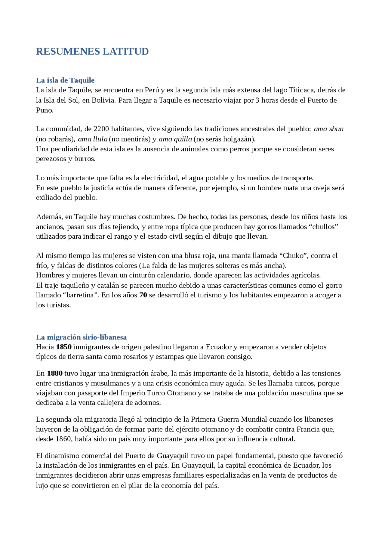 Riassunti Latitud Terzo Anno Appunti Di Lingua Spagnola Docsity