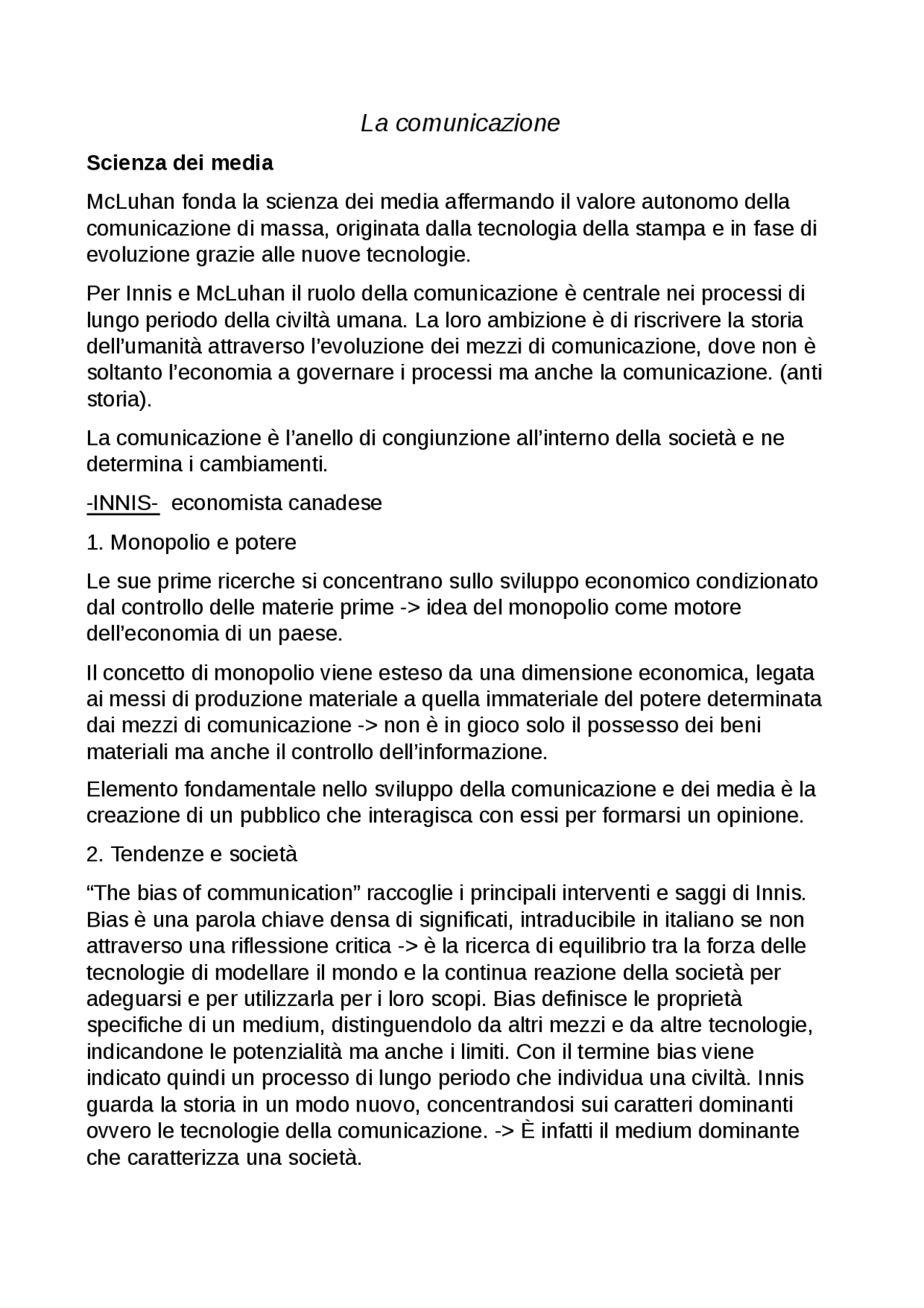 La Comunicazione Maestri E Paradigmi Docsity