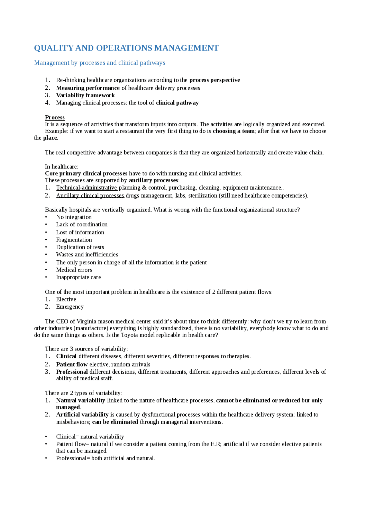 Quality And Operations Management Docsity