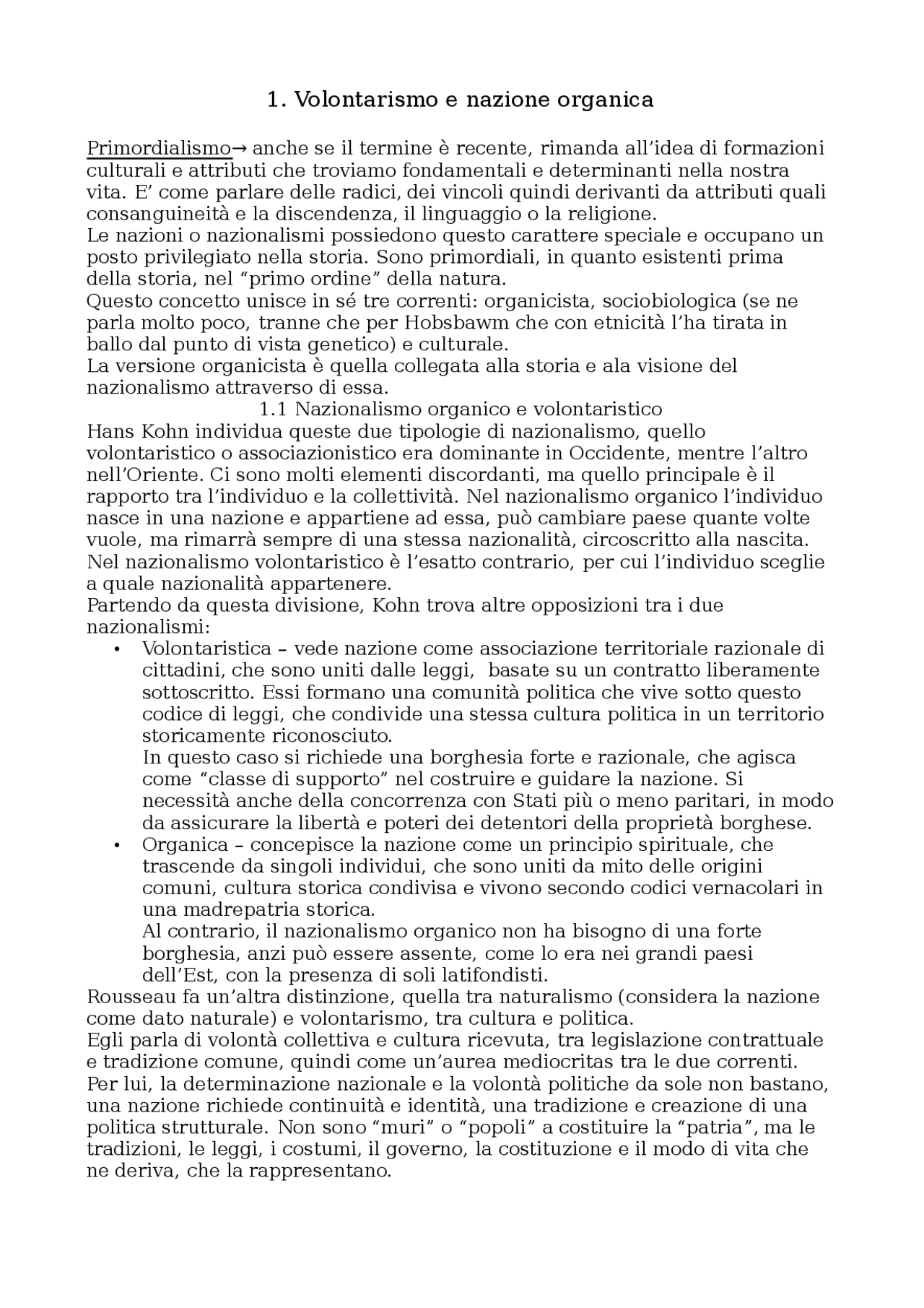 Riassunto La Nazione Docsity