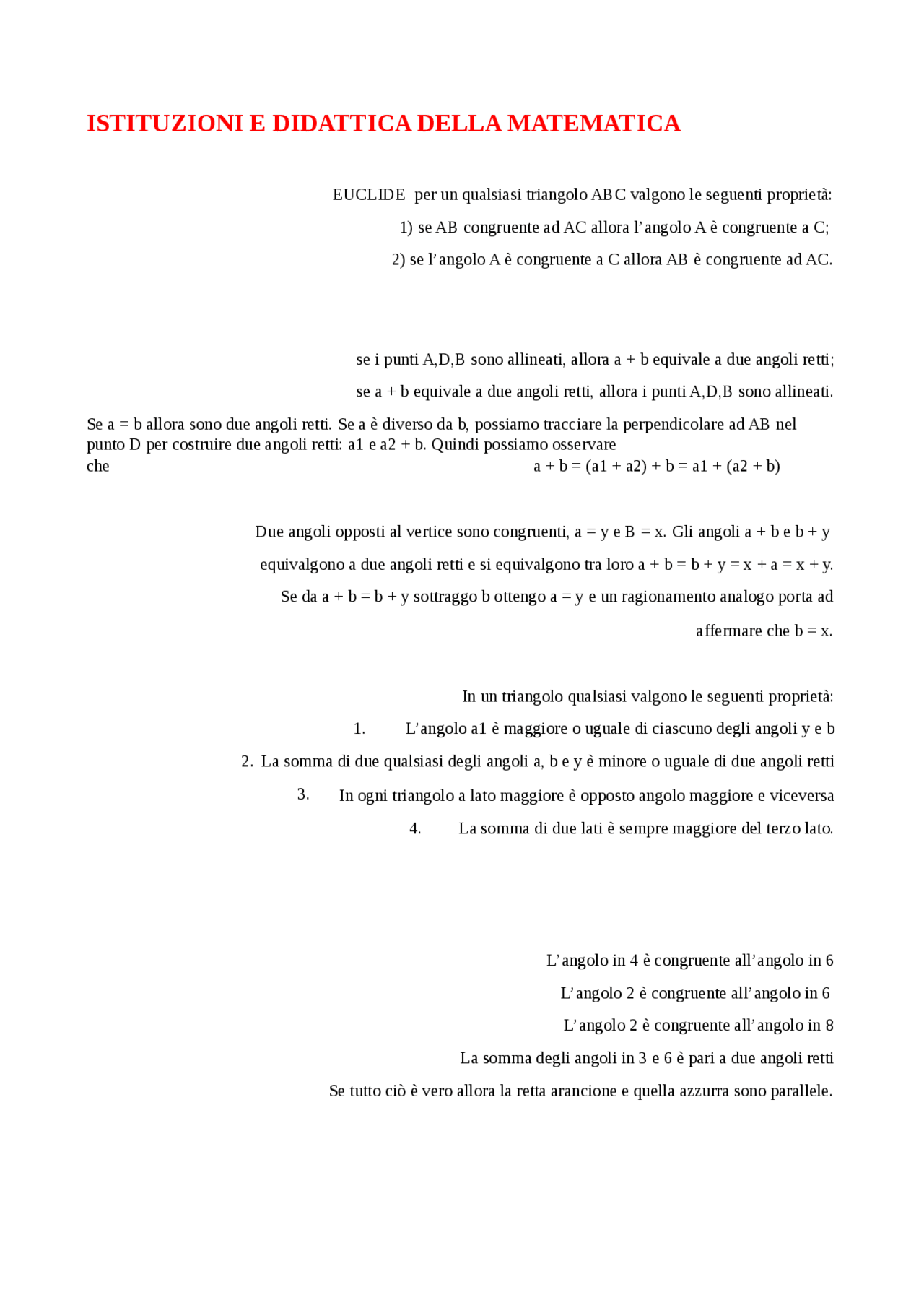 Teoremi E Definizioni Di Matematica E Geometria Appunti Di Matlab