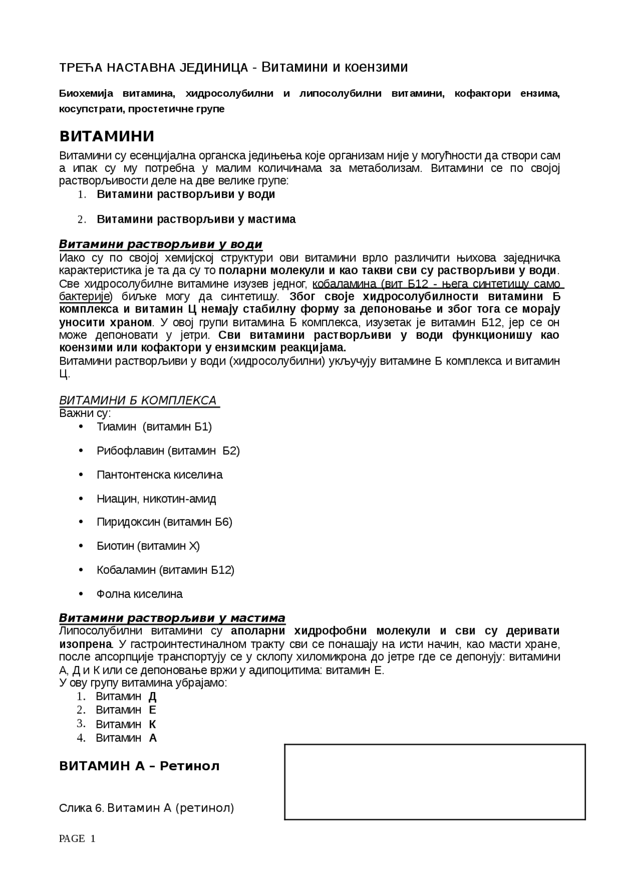 Vitamini i koenzimi bioh. | Vodiči, Projekti, Istraživanja' predlog ...