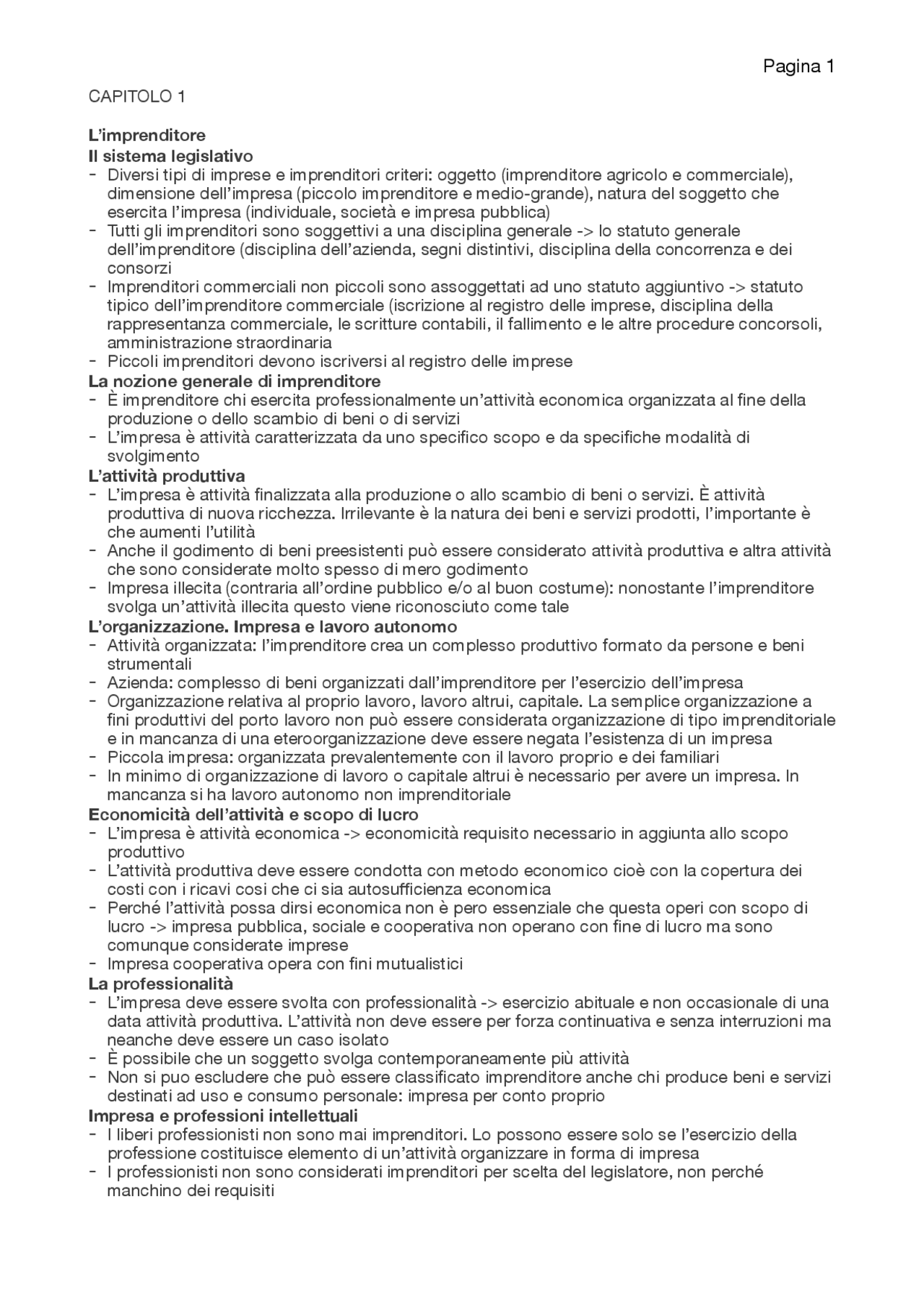 Riassunto Manuale Di Diritto Commerciale Docsity