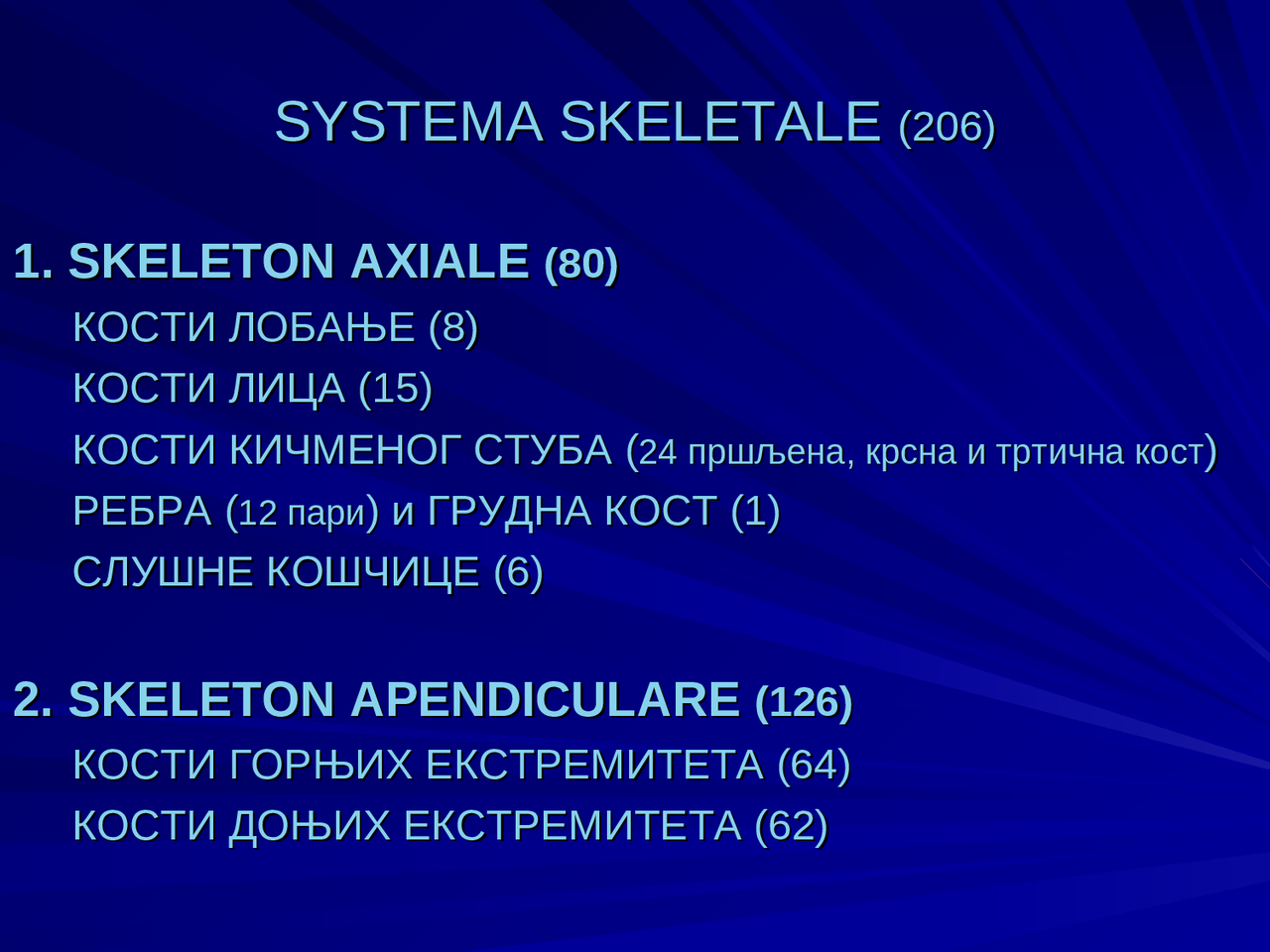 Systema Skeletale 206 Vodiči Projekti Istraživanja Predlog
