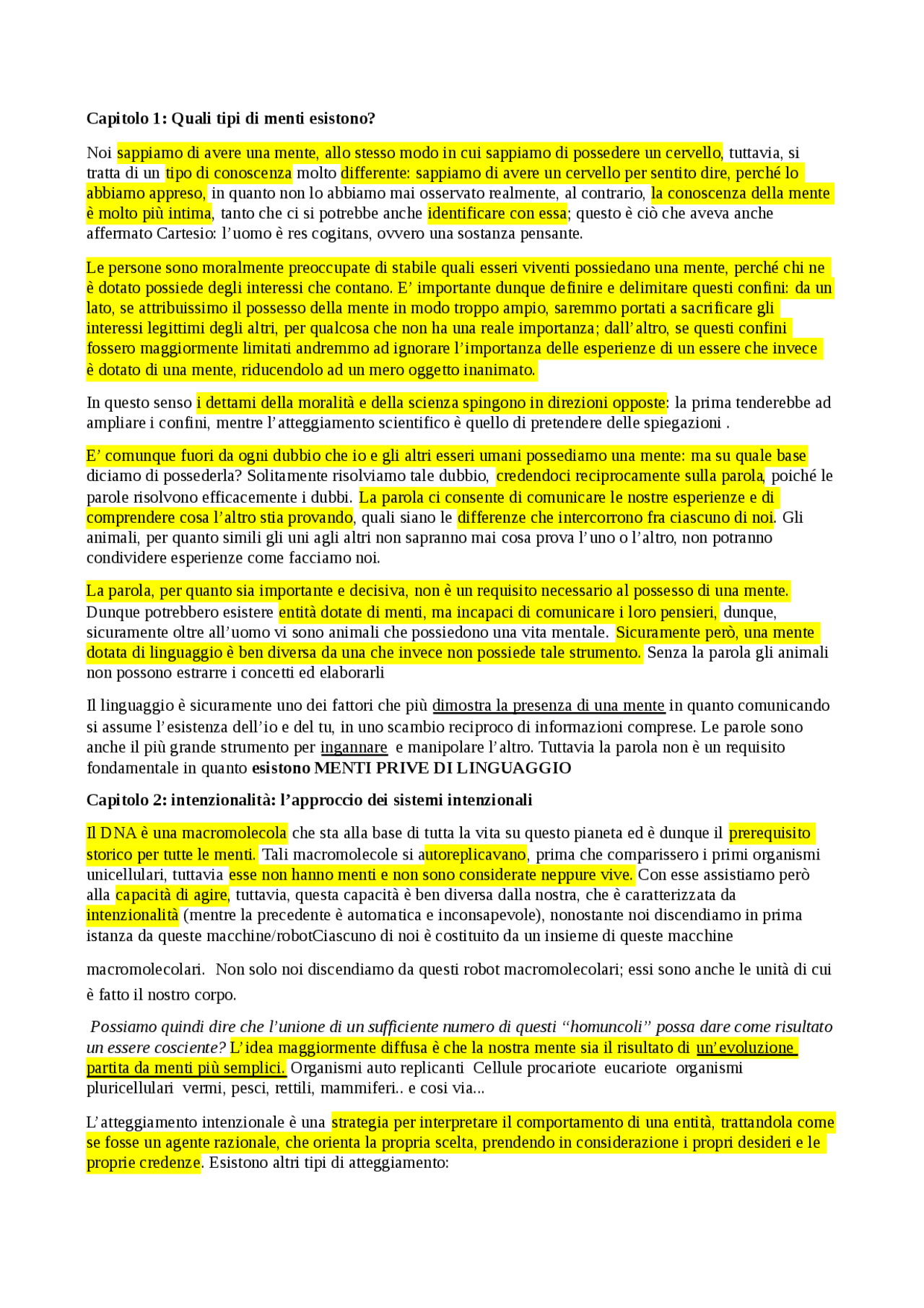 La mente e le menti Dennett - Docsity